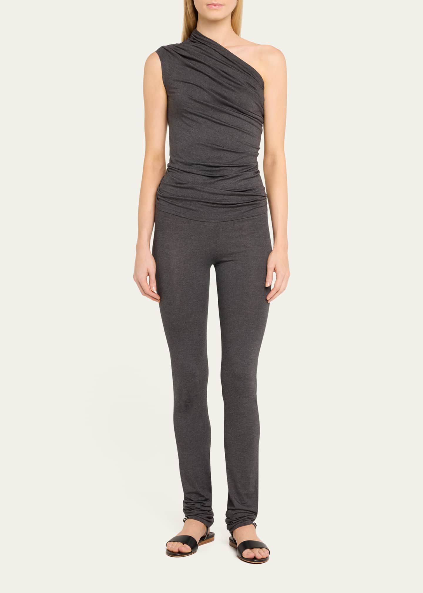 Norma Kamali Lazy Diana Asymmetrical Draped Top - Bergdorf Goodman