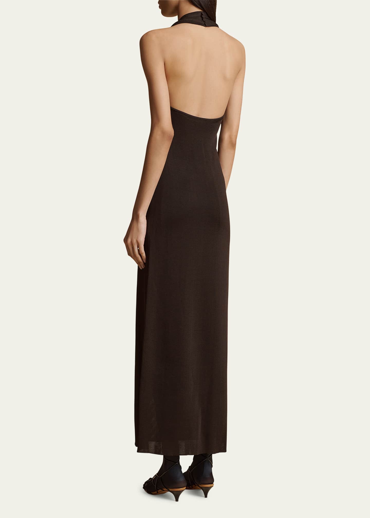 Khaite Coraline Long Halter Dress - Bergdorf Goodman