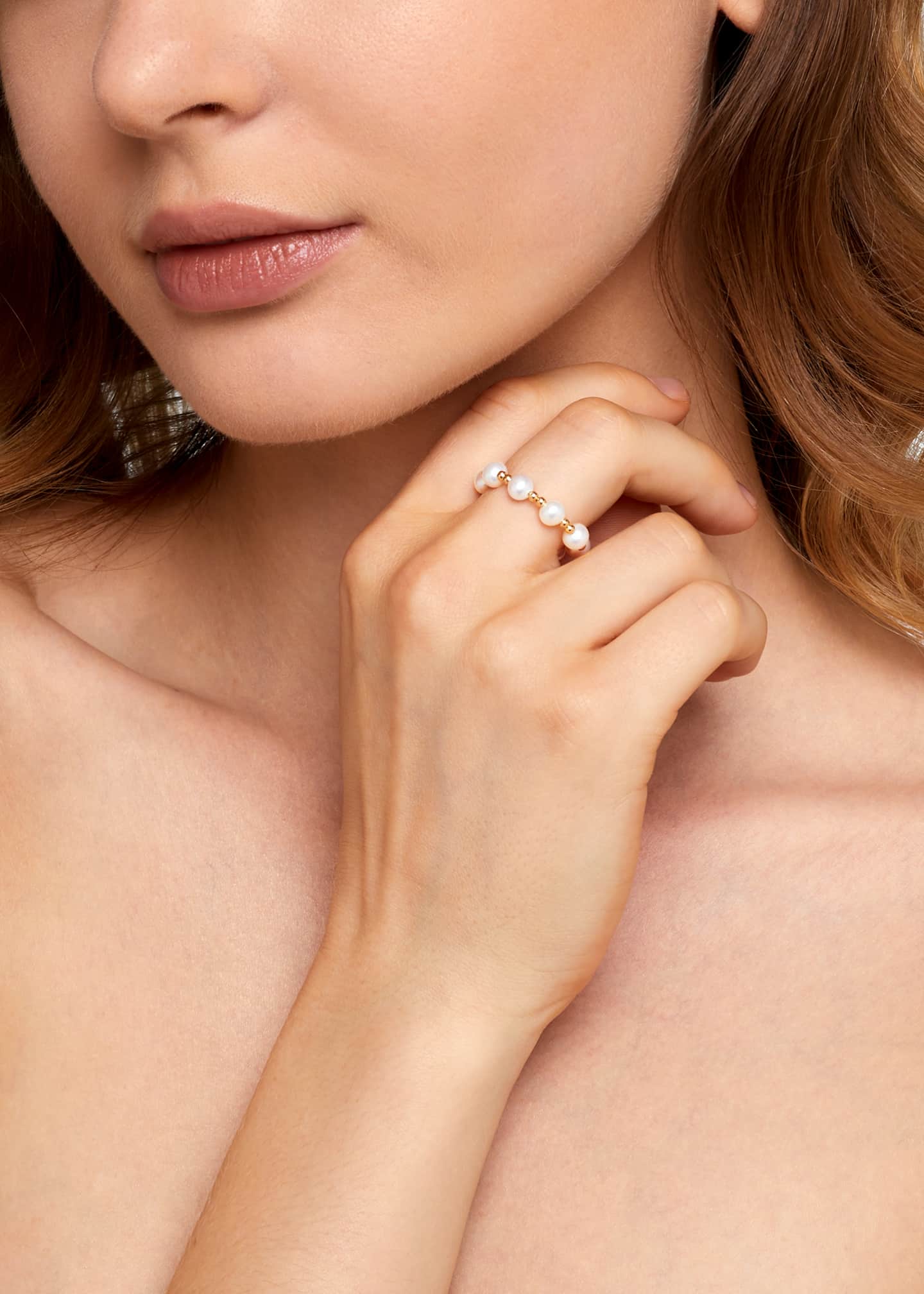 ATLAS LOVE 18K Yellow Gold Canyon Multi Pearl Beaded Ring - Bergdorf Goodman