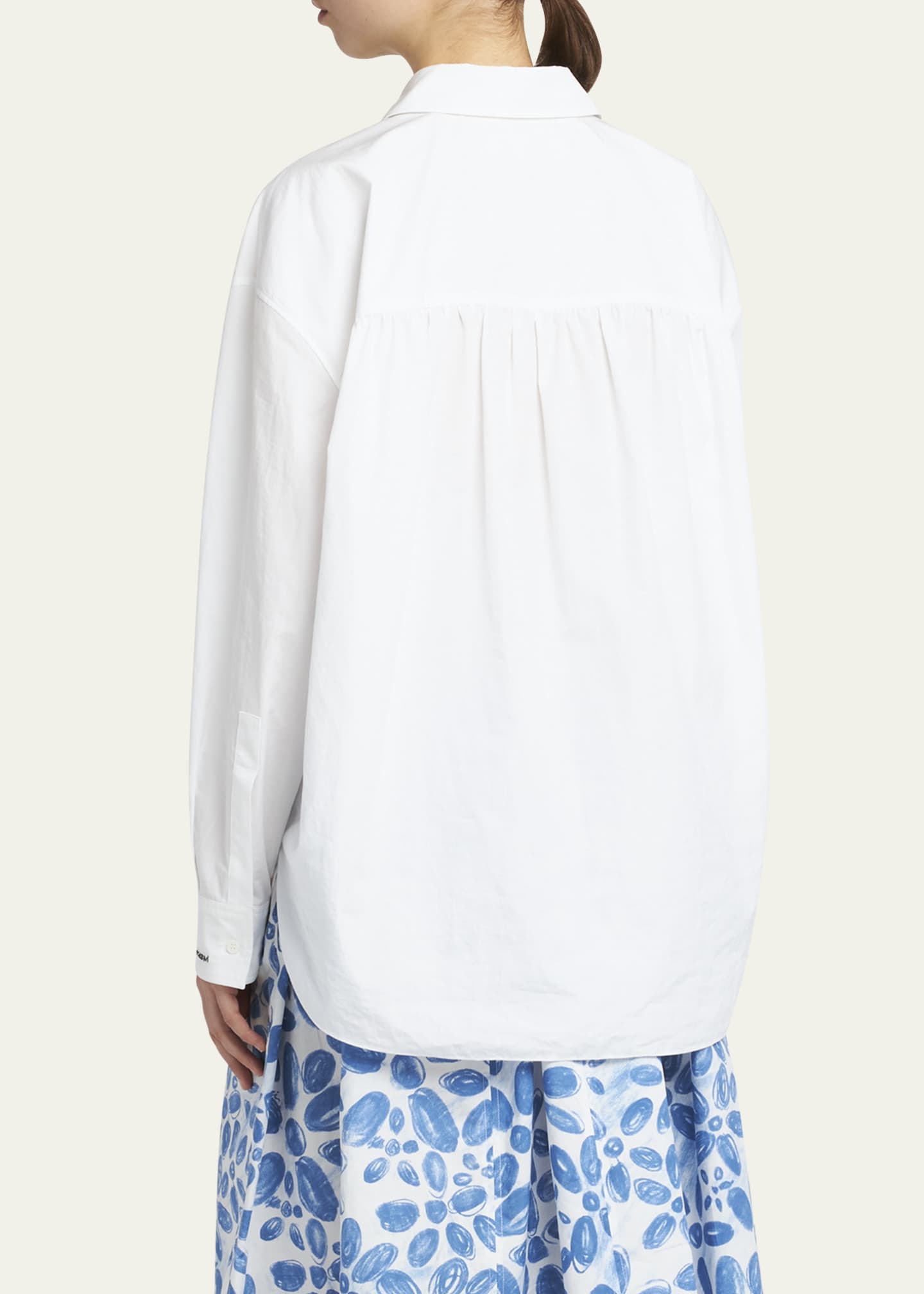 Marni Gathered-Yoke Button-Down Shirt - Bergdorf Goodman