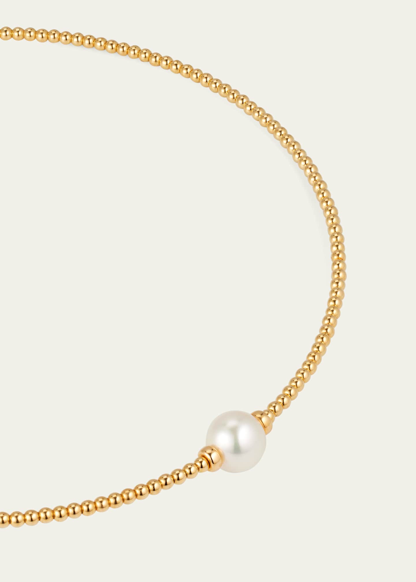 ATLAS LOVE Olive Center Pearl 18K Yellow Gold Beaded Necklace ...