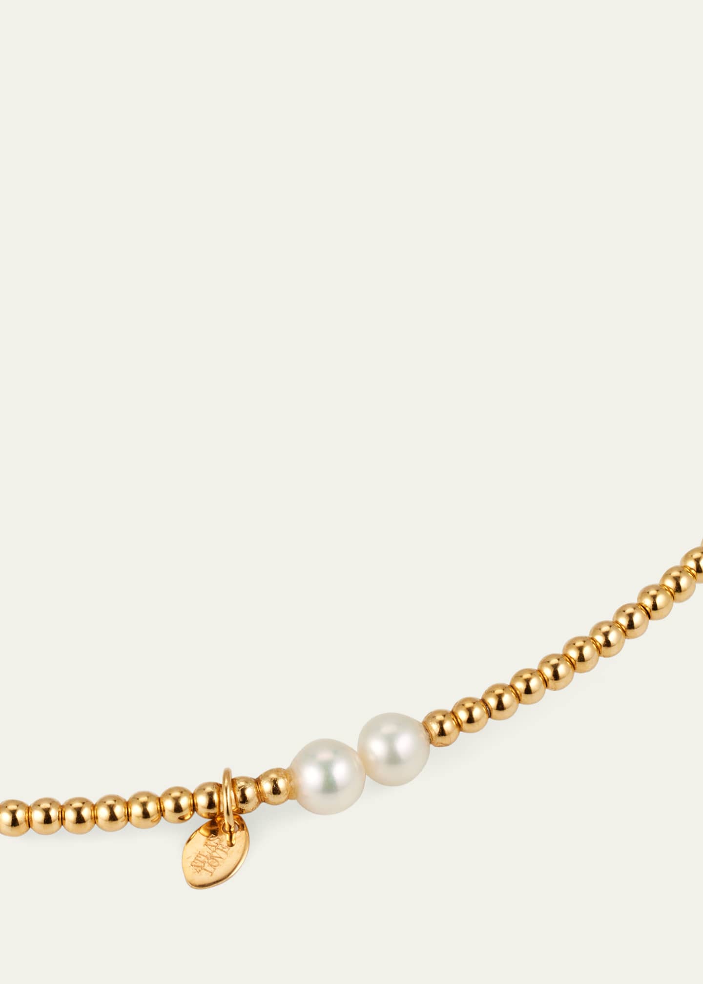 ATLAS LOVE Olive Center Pearl 18K Yellow Gold Beaded Necklace ...
