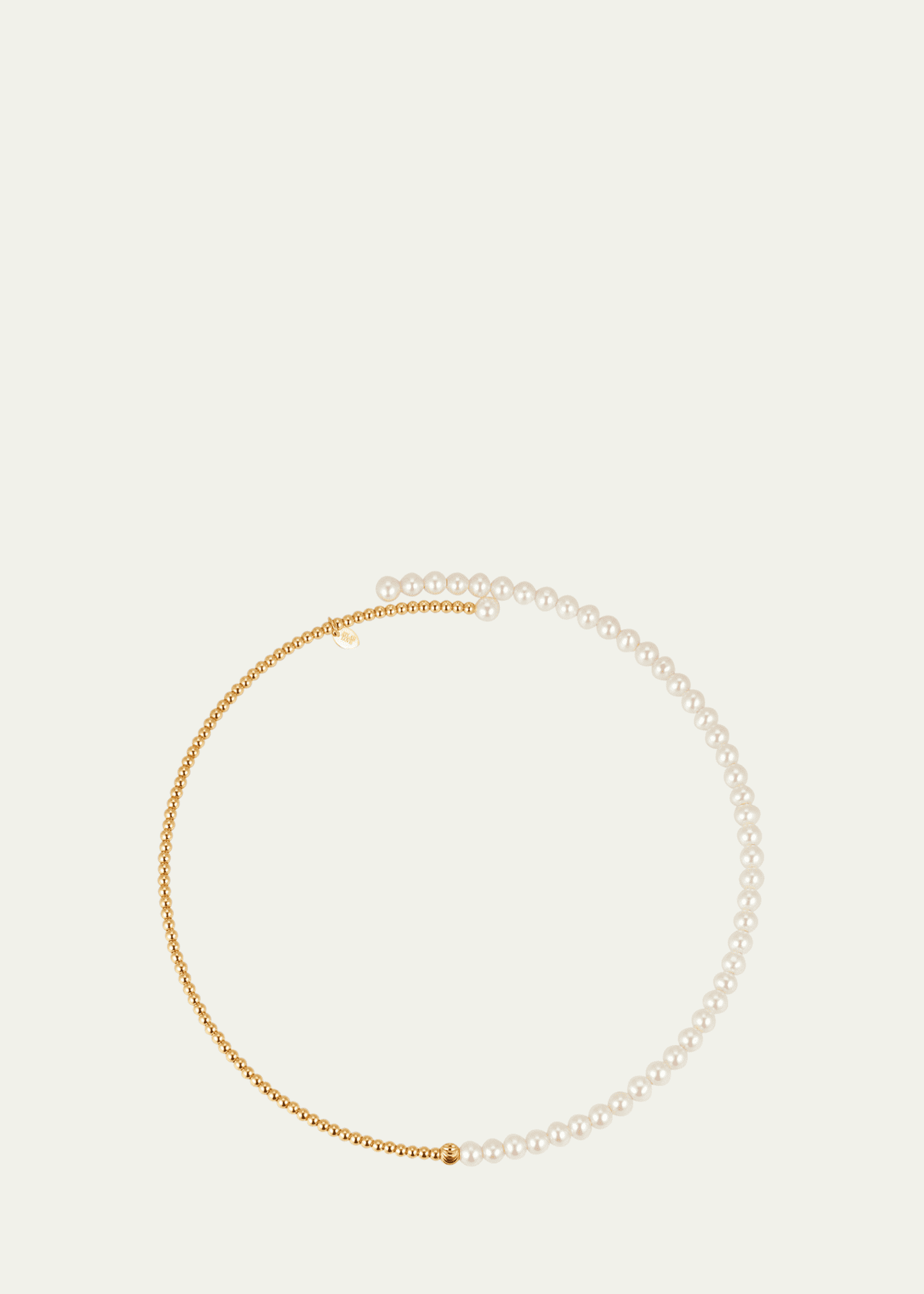 ATLAS LOVE Jetty Half and Half Pearl and 18K Yellow Gold Beaded ...