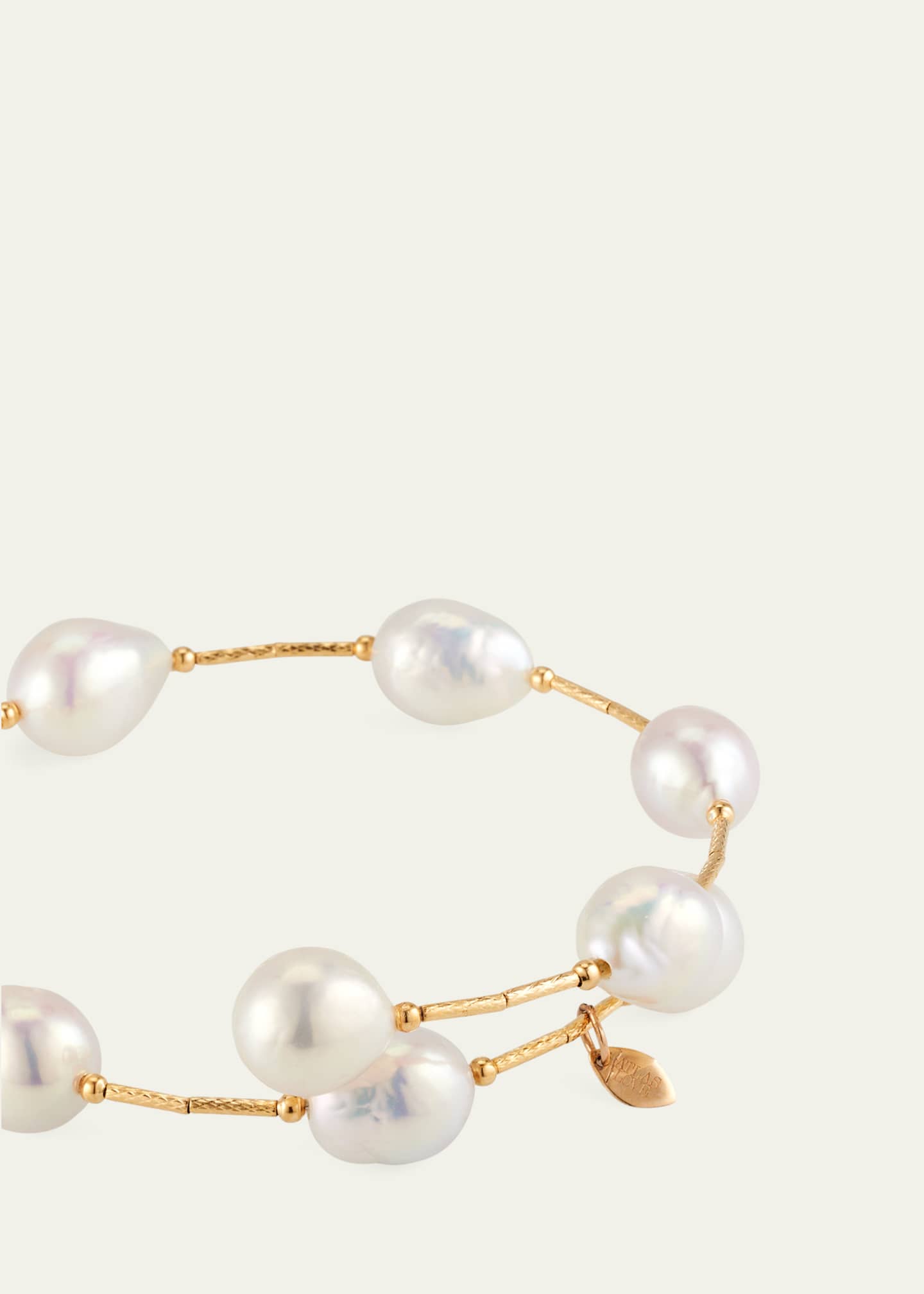 ATLAS LOVE Lighthouse Multi Baroque Pearl 18K Yellow Gold Prism ...