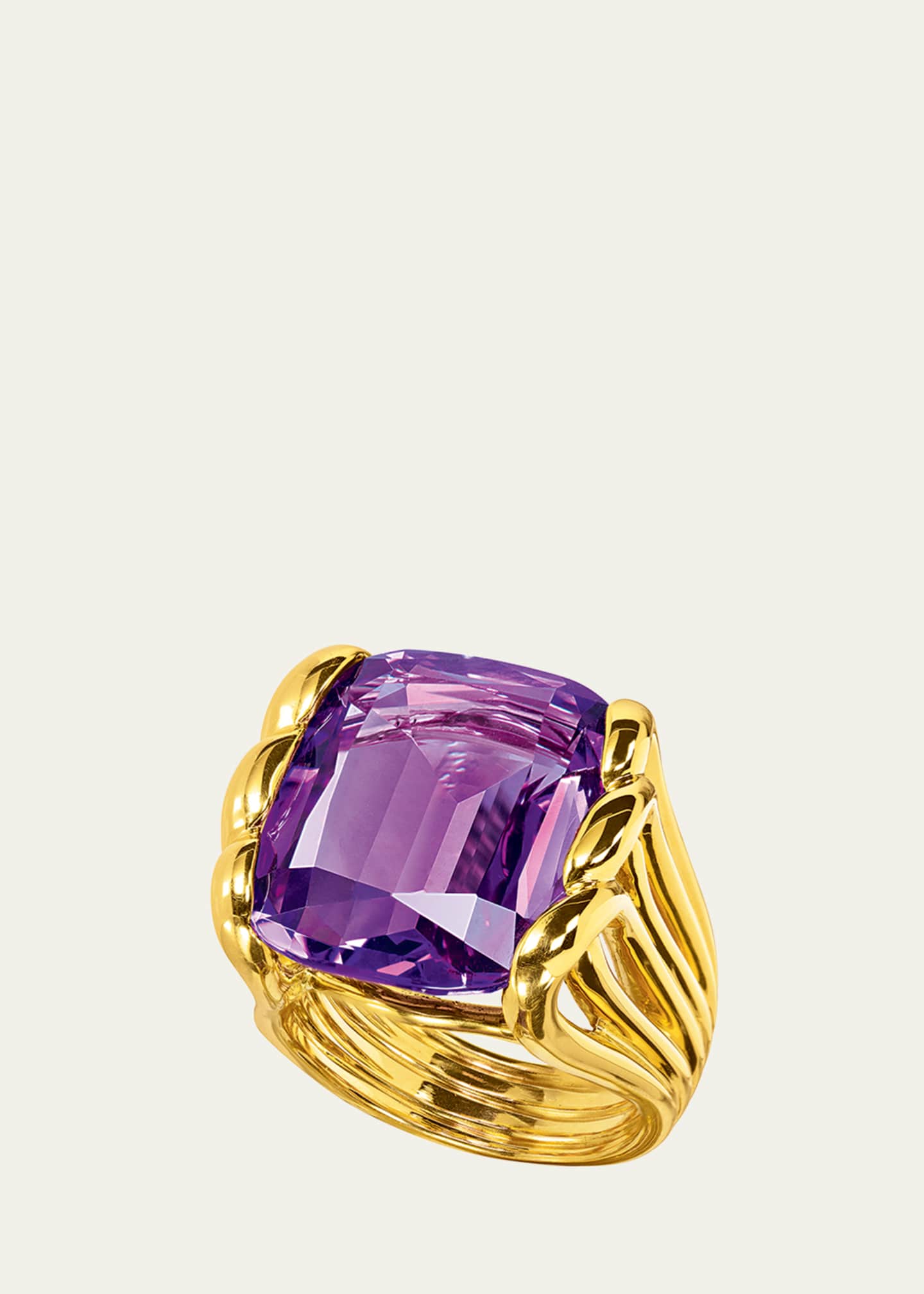 Verdura 18k Gold Whisk Amethyst Ring - Bergdorf Goodman