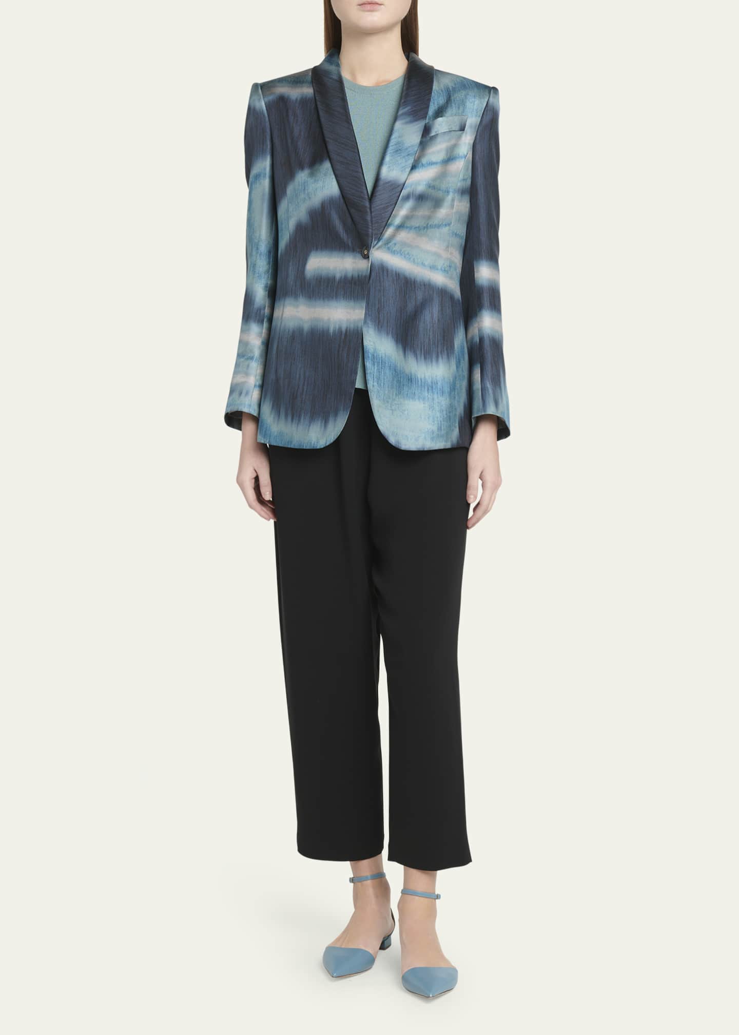 Giorgio Armani Abstract Print Silk Blazer Jacket - Bergdorf Goodman