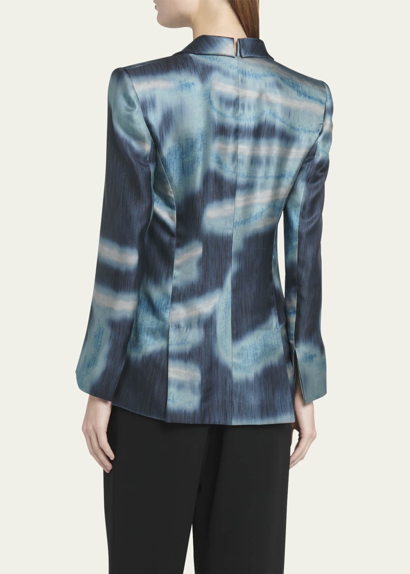 Giorgio Armani Abstract Print Silk Blazer Jacket - Bergdorf Goodman