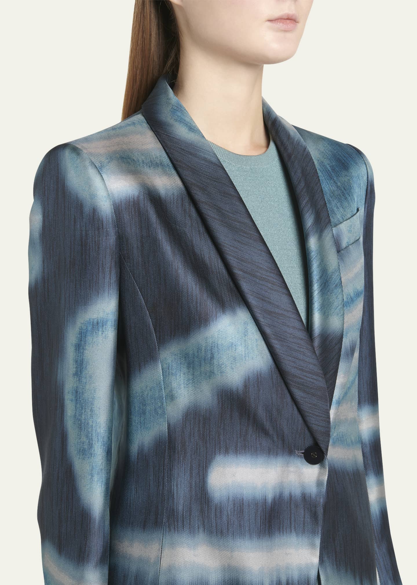 Giorgio Armani Abstract Print Silk Blazer Jacket - Bergdorf Goodman