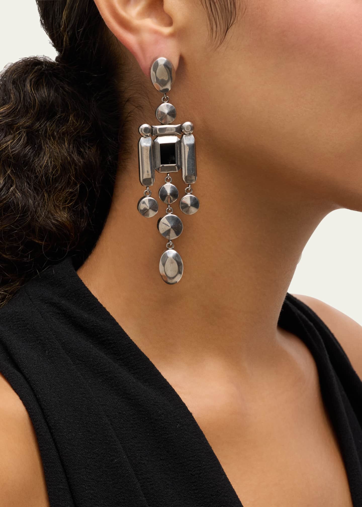 Ralph Lauren Collection Sterling Silver Triple-Bead Crystal Chandelier ...