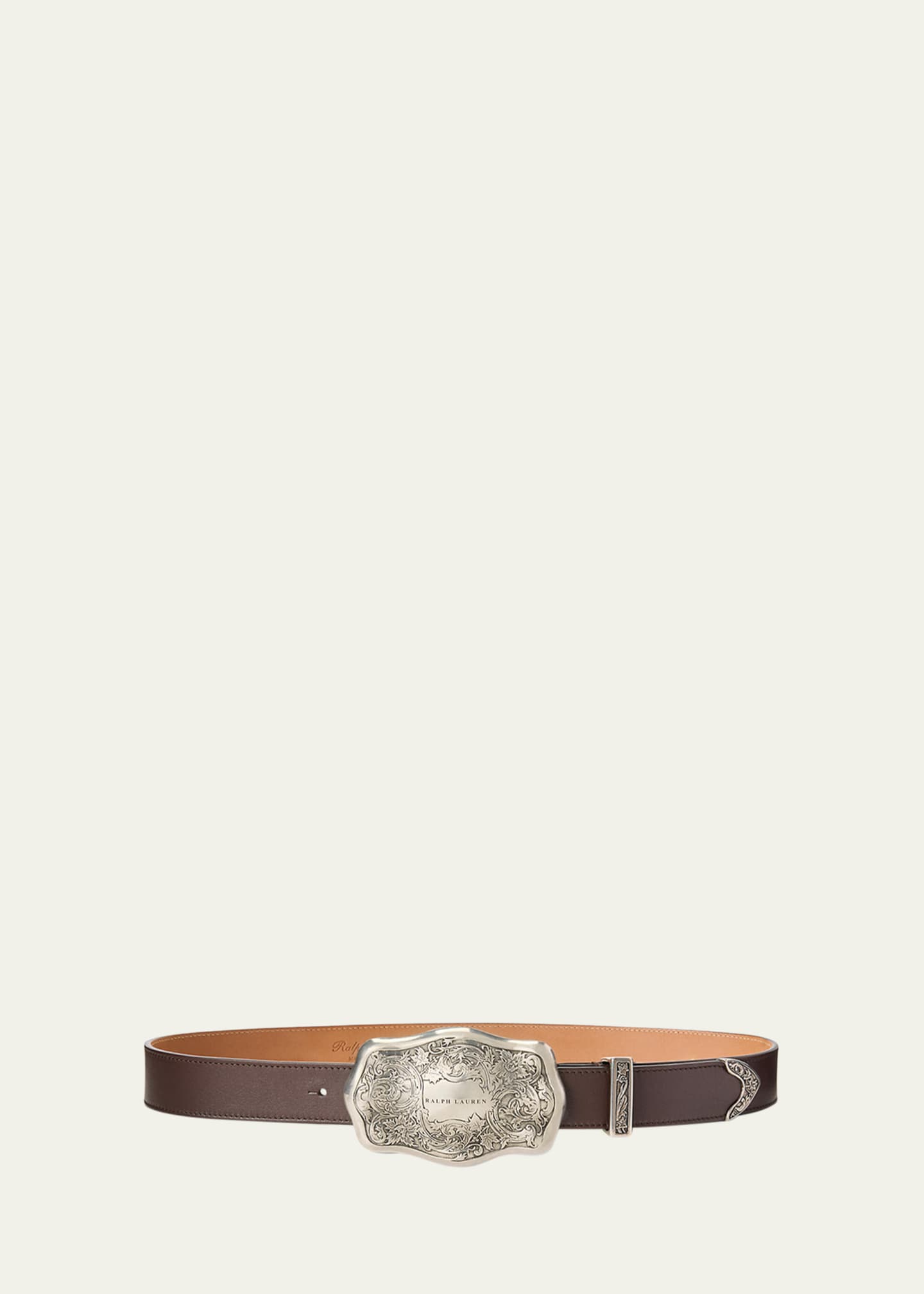 Ralph Lauren Collection RL Western Soft Lux Leather Belt - Bergdorf Goodman