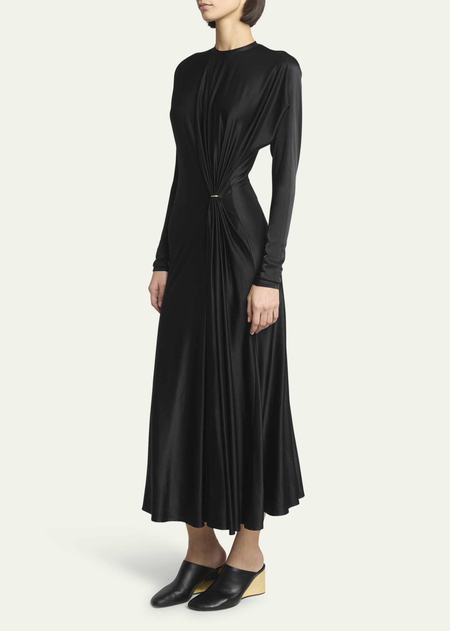 Rabanne Side Gathered Metal Ring Dress - Bergdorf Goodman