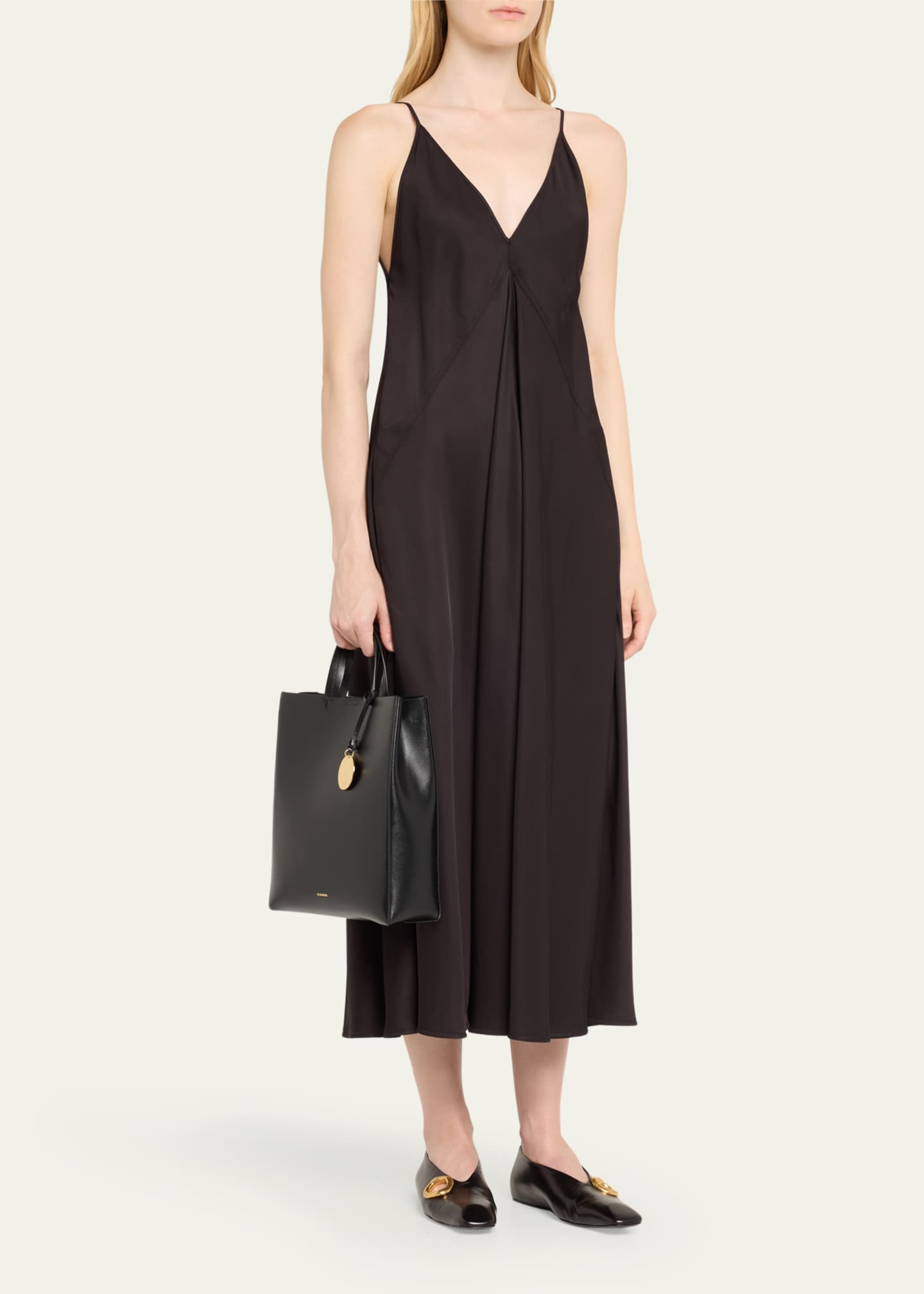 Jil Sander Bond Small Lambskin Leather Tote Bag Bergdorf Goodman 