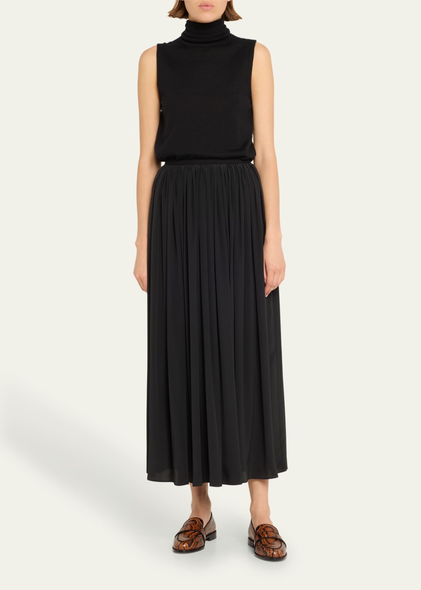 Aquazzura Martin Snake Embossed Slip-On Loafers - Bergdorf Goodman