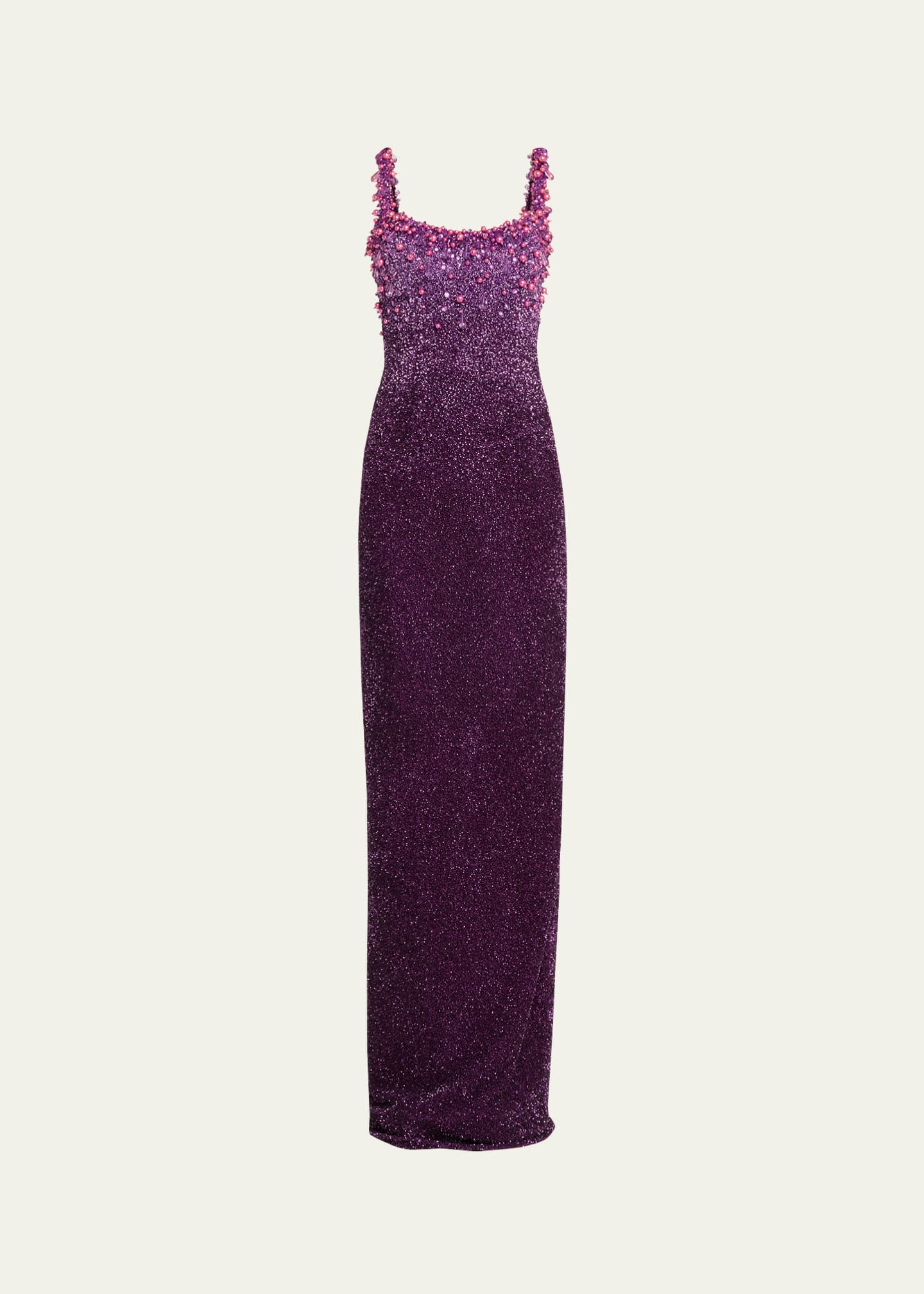 Pamella Roland Ombre Crystal Sequined Column Gown - Bergdorf Goodman
