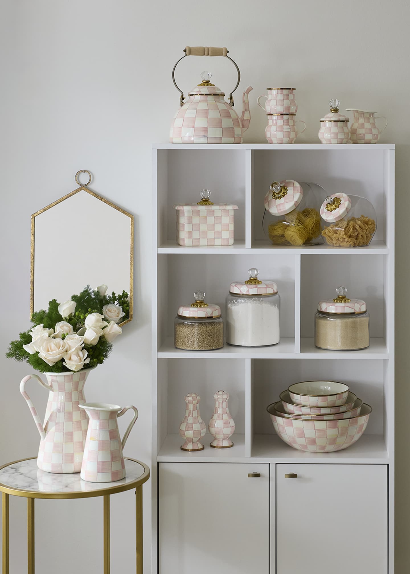 MacKenzie-Childs Rosy Check Enamel Everyday Bowl, Medium - Bergdorf Goodman