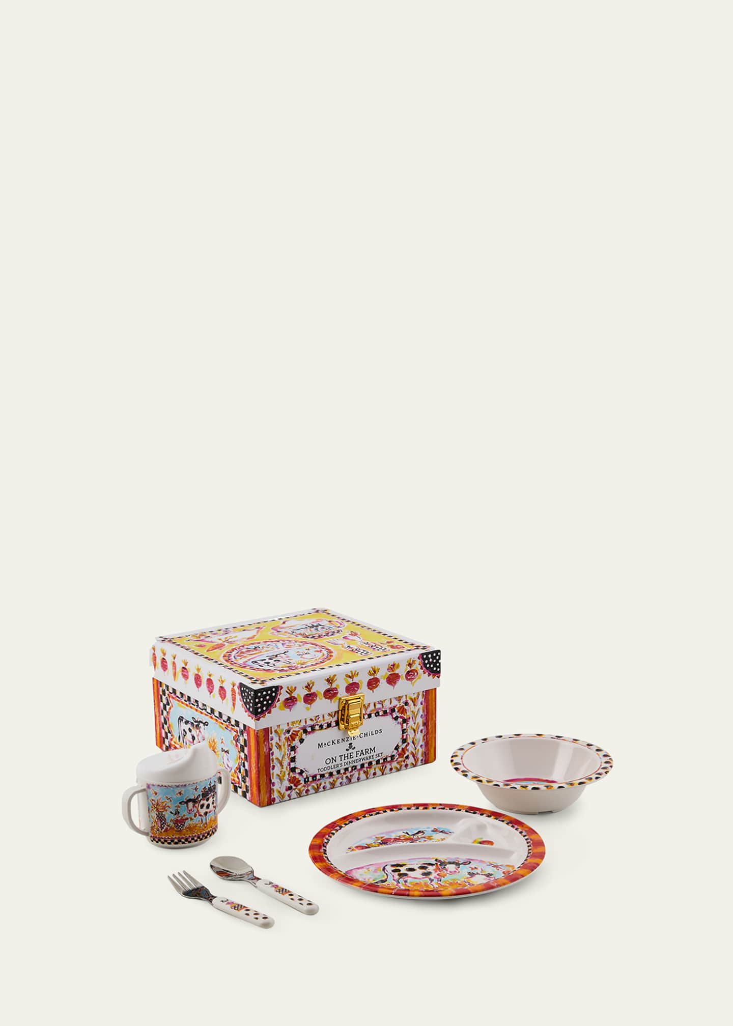 MacKenzie-Childs Toddler's On the Farm Dinnerware Set - Bergdorf Goodman