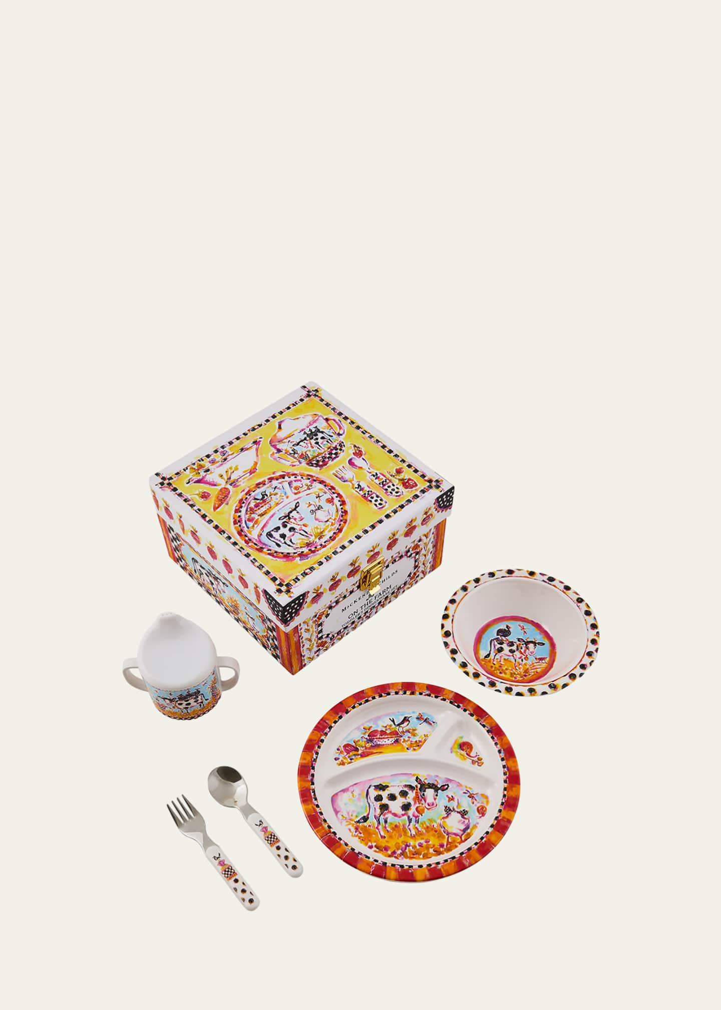MacKenzie-Childs Toddler's On the Farm Dinnerware Set - Bergdorf Goodman