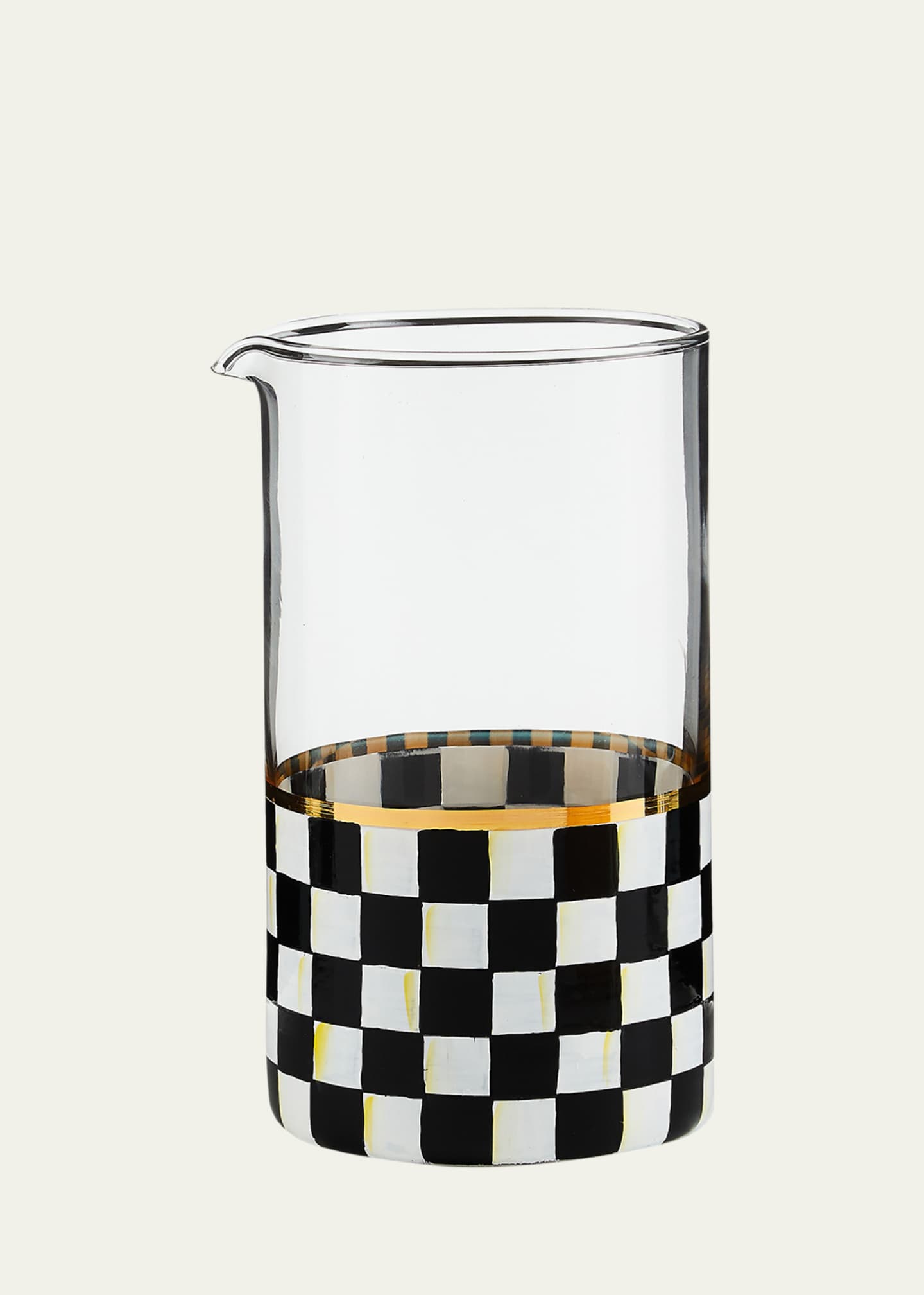 MacKenzie-Childs Courtly Check Mixing Glass - Bergdorf Goodman