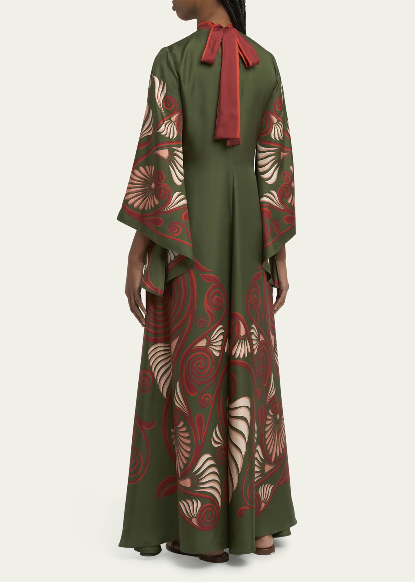 La DoubleJ Magnifico Neck-Sash Placee Silk Dress - Bergdorf Goodman