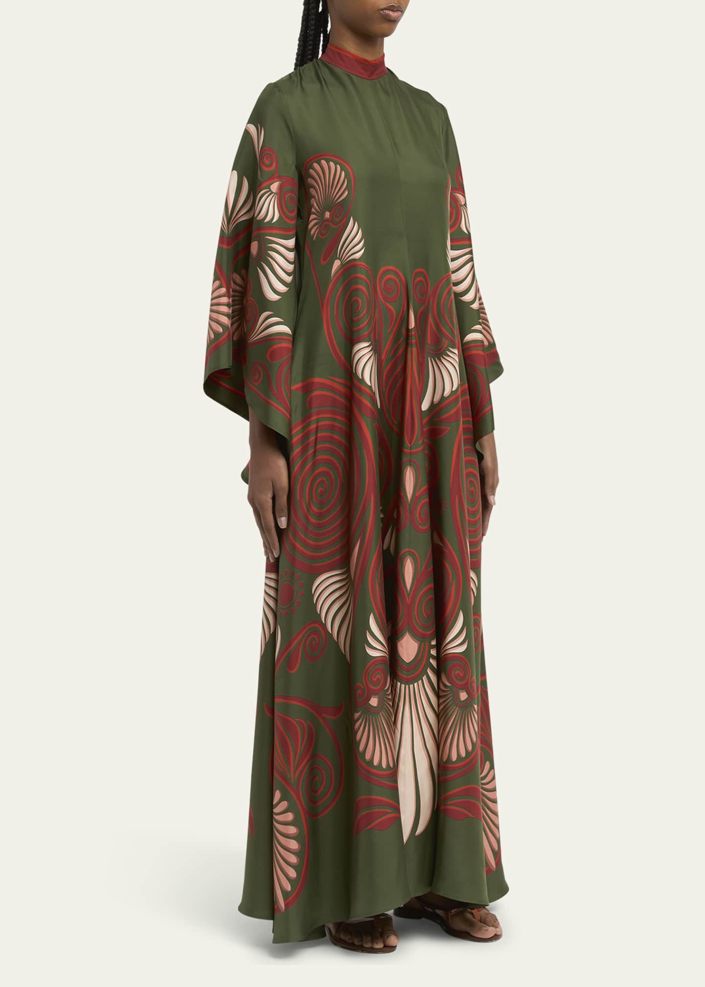 La DoubleJ Magnifico Neck-Sash Placee Silk Dress - Bergdorf Goodman