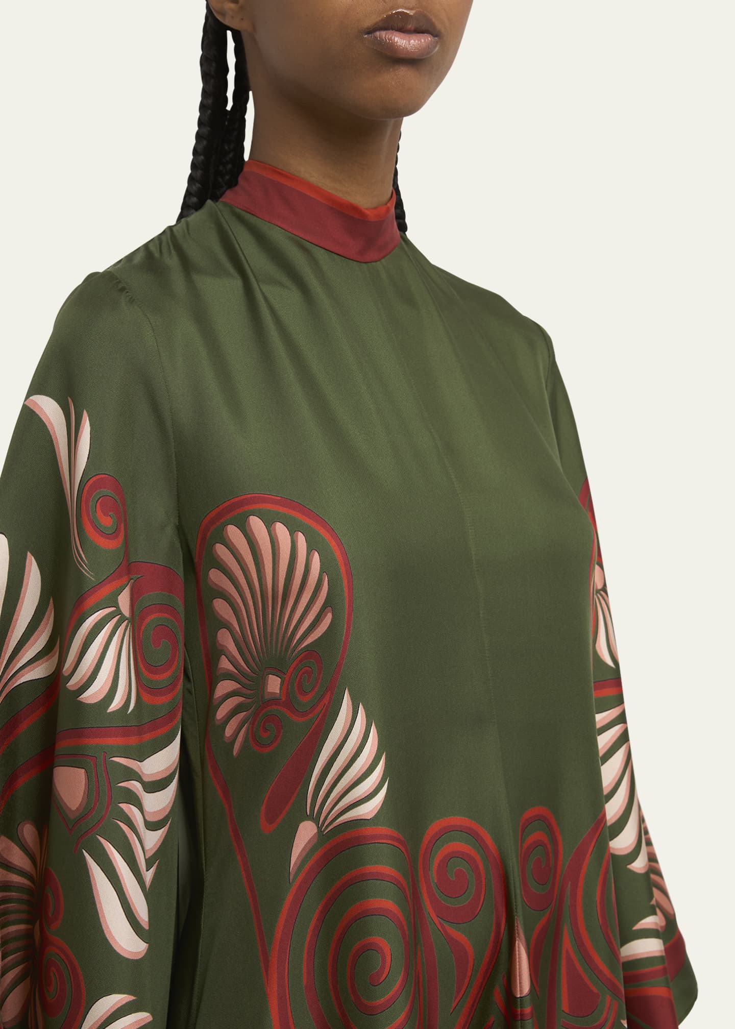 La DoubleJ Magnifico Neck-Sash Placee Silk Dress - Bergdorf Goodman