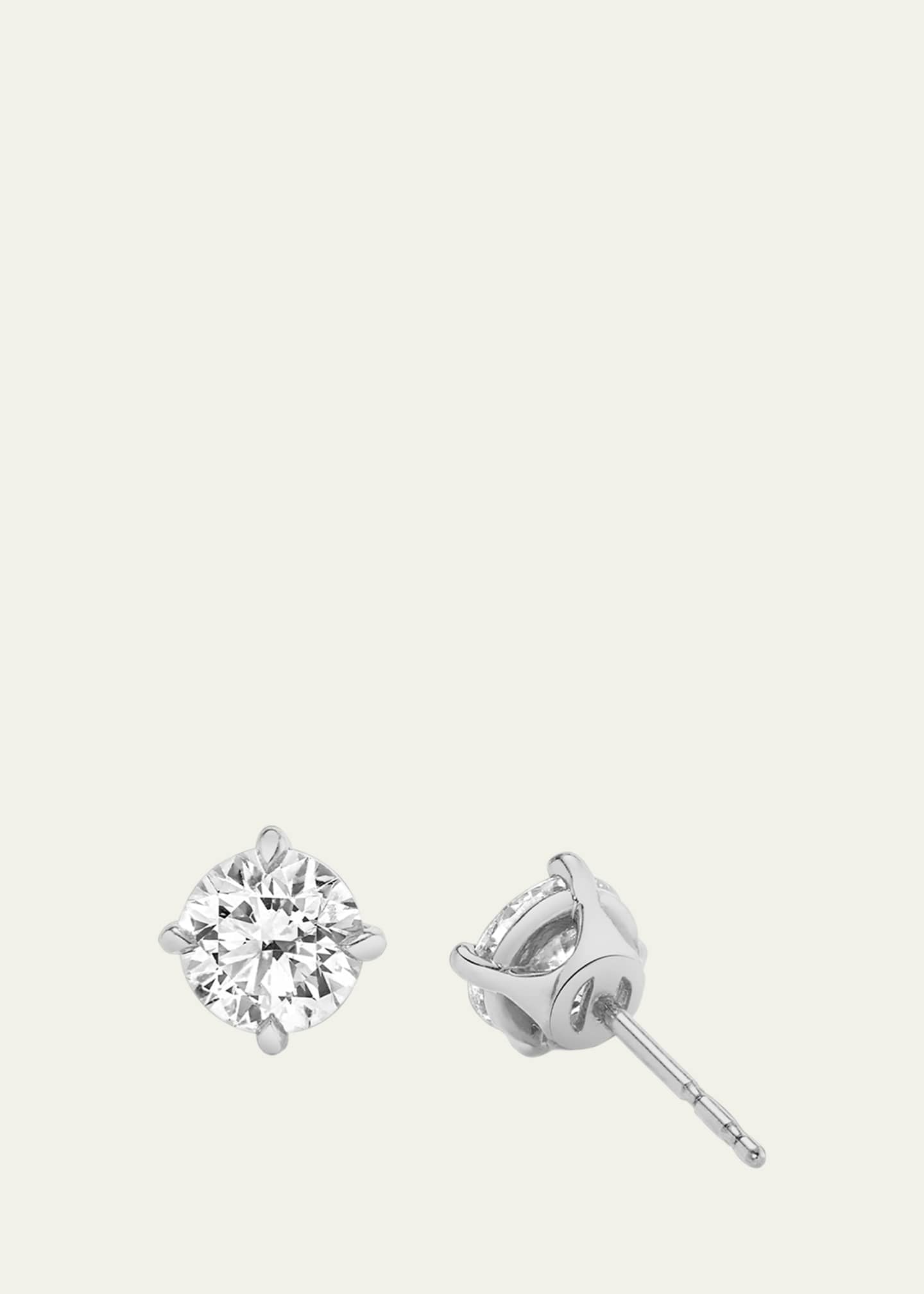 VRAI 14K Gold Brilliant Round Solitaire Lab Grown Diamond Stud Earrings ...