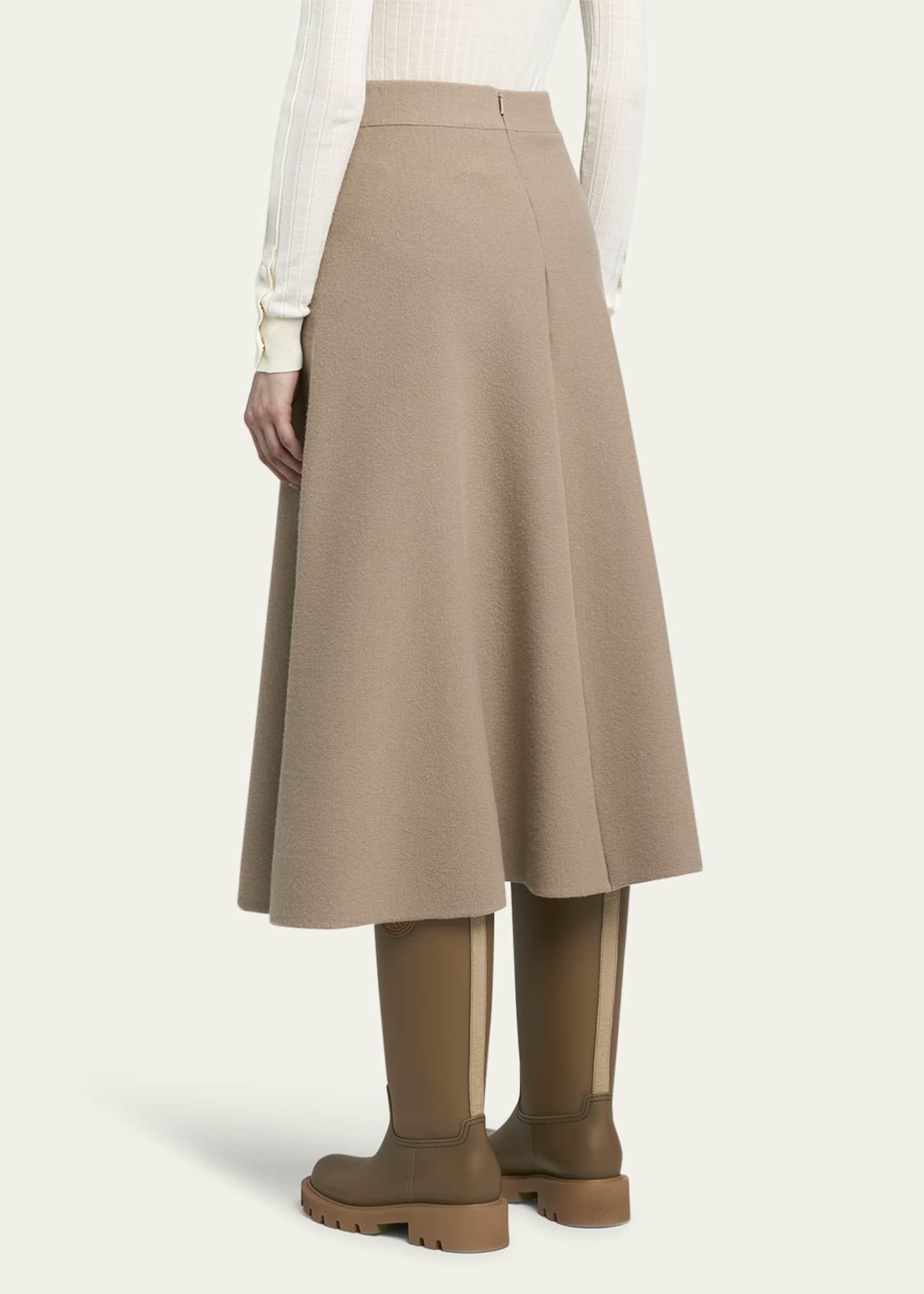 Moncler Carded Wool Knit Midi Skirt - Bergdorf Goodman