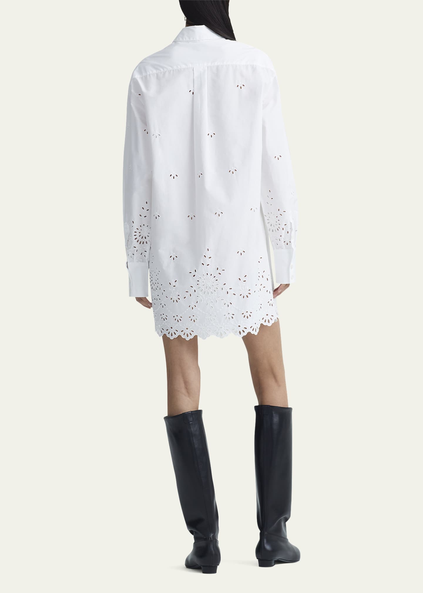 Altuzarra Morton Cutout Scallop Mini Poplin Dress - Bergdorf Goodman