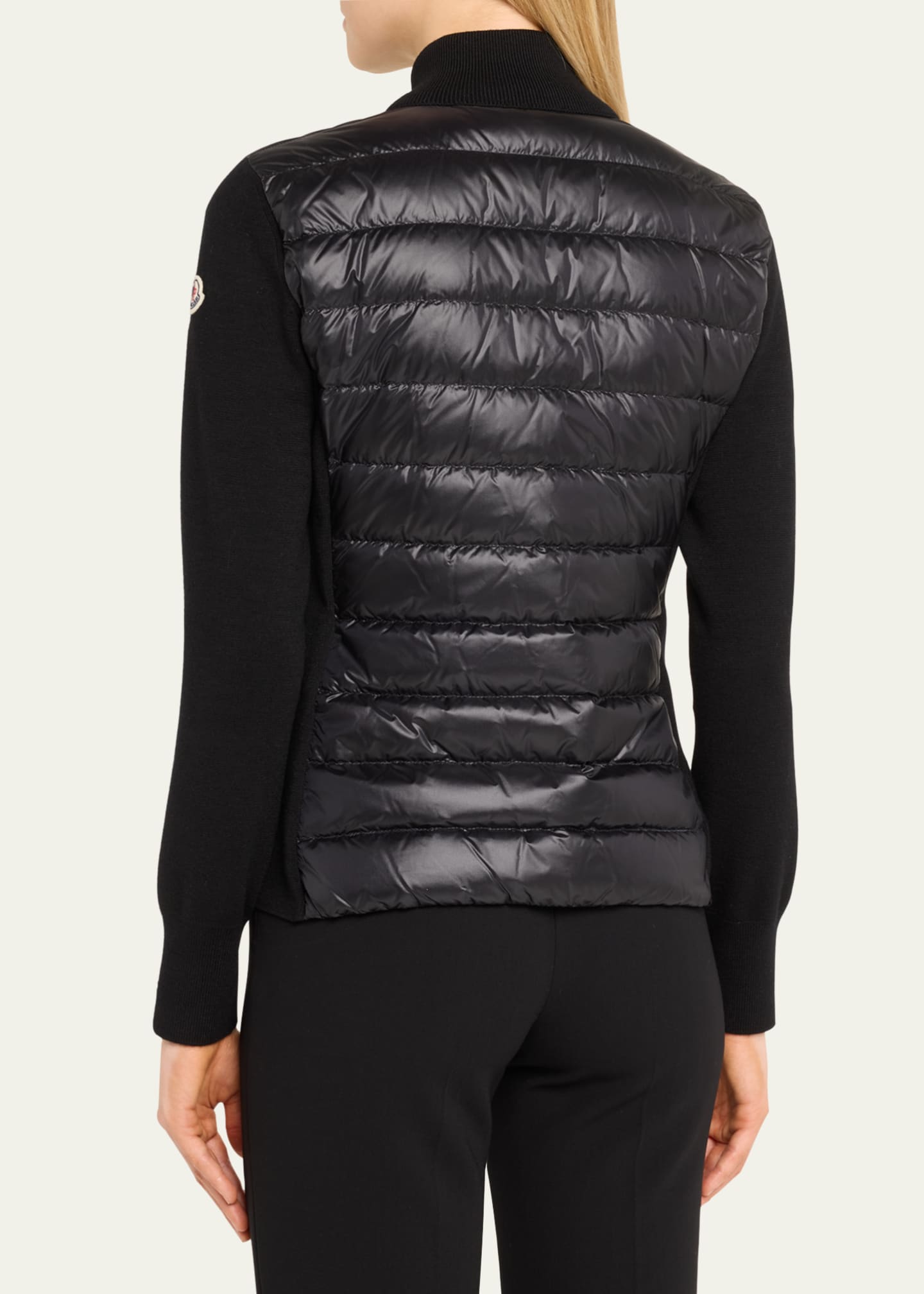 Moncler Hybrid Puffer Wool Cardigan - Bergdorf Goodman