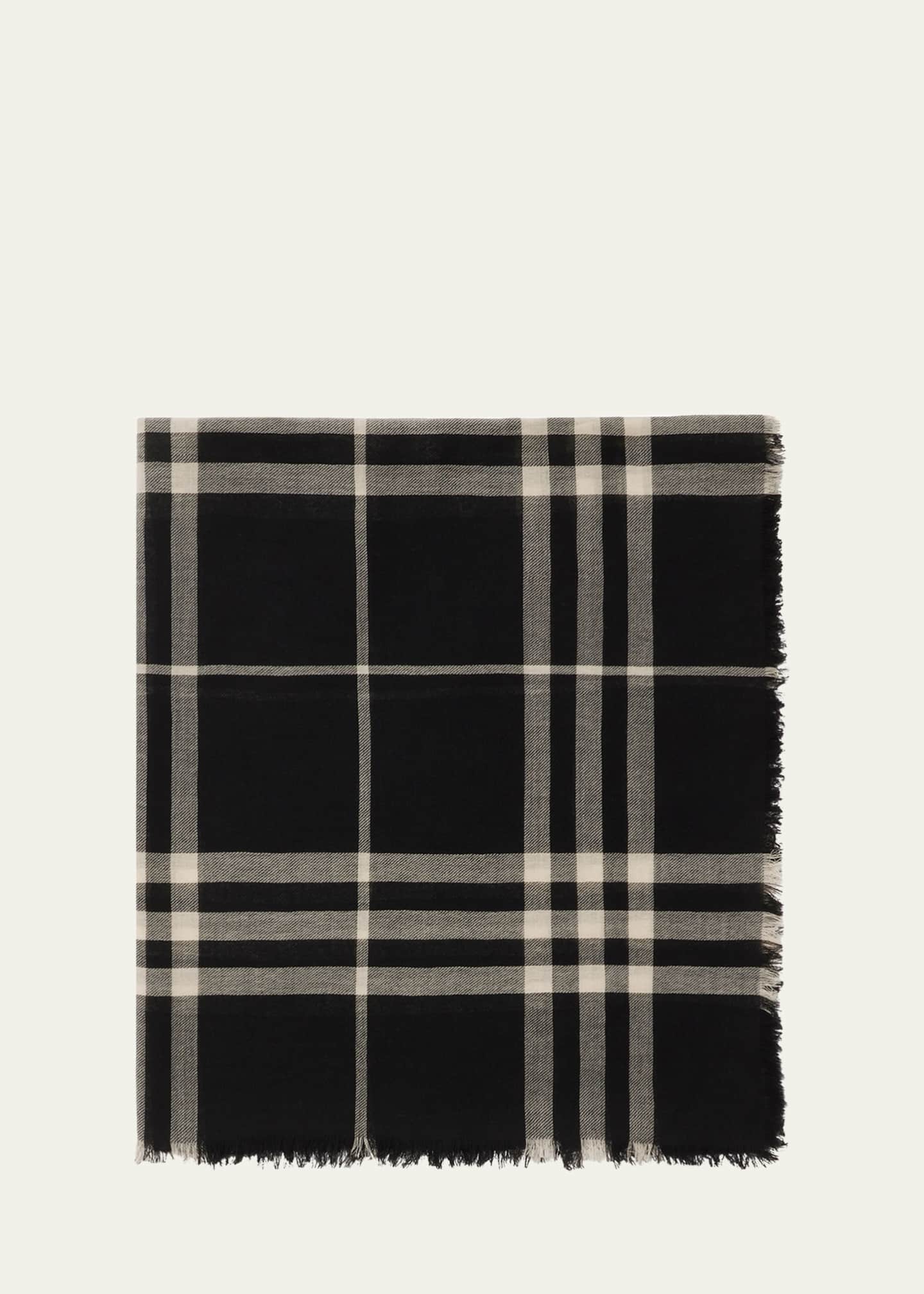 Burberry Giant Check Wool Scarf - Bergdorf Goodman