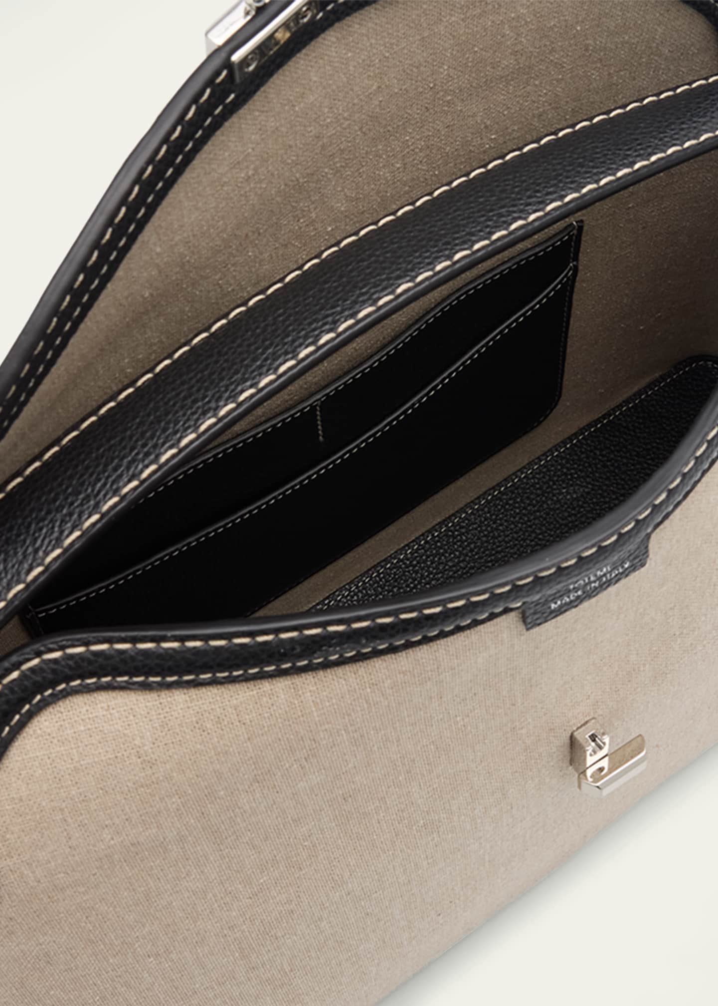 Toteme T-Lock Canvas Top-Handle Bag - Bergdorf Goodman