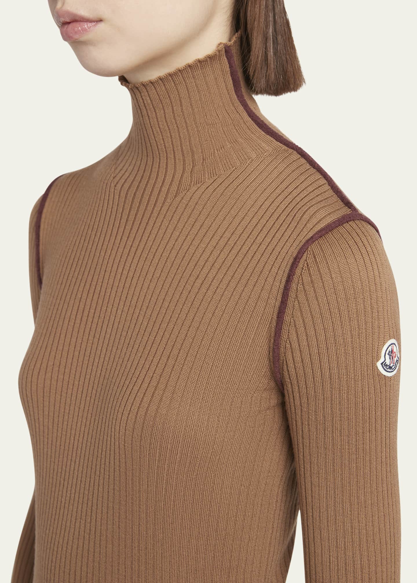Moncler Extra Fine Wool Ribbed Turtleneck Sweater - Bergdorf Goodman