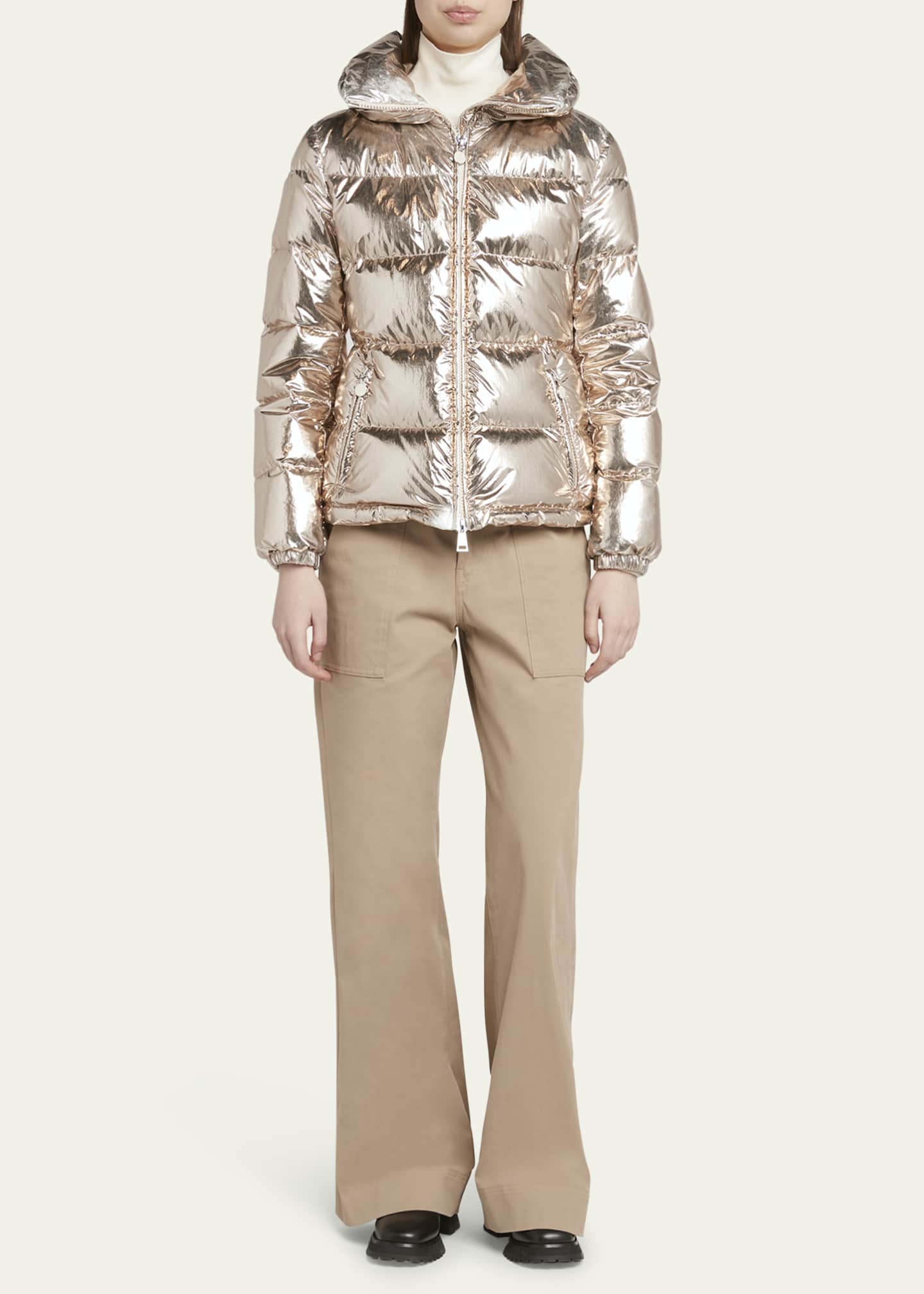 Moncler Douros Metallic Puffer Jacket - Bergdorf Goodman