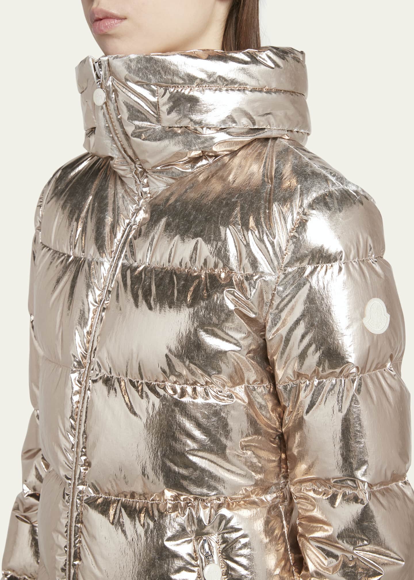 Moncler Douros Metallic Puffer Jacket - Bergdorf Goodman