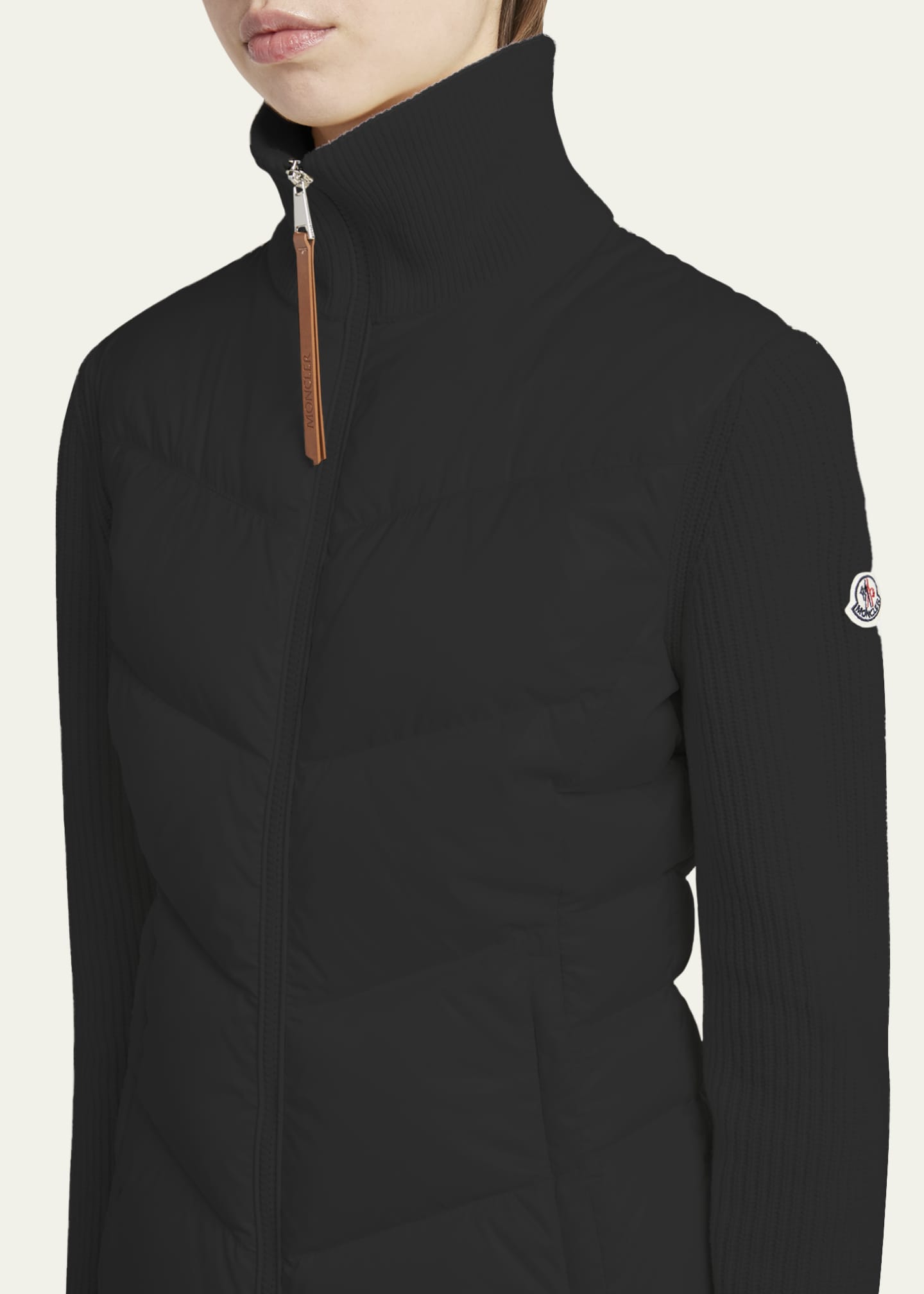 Moncler Puffer Knit Cardigan - Bergdorf Goodman