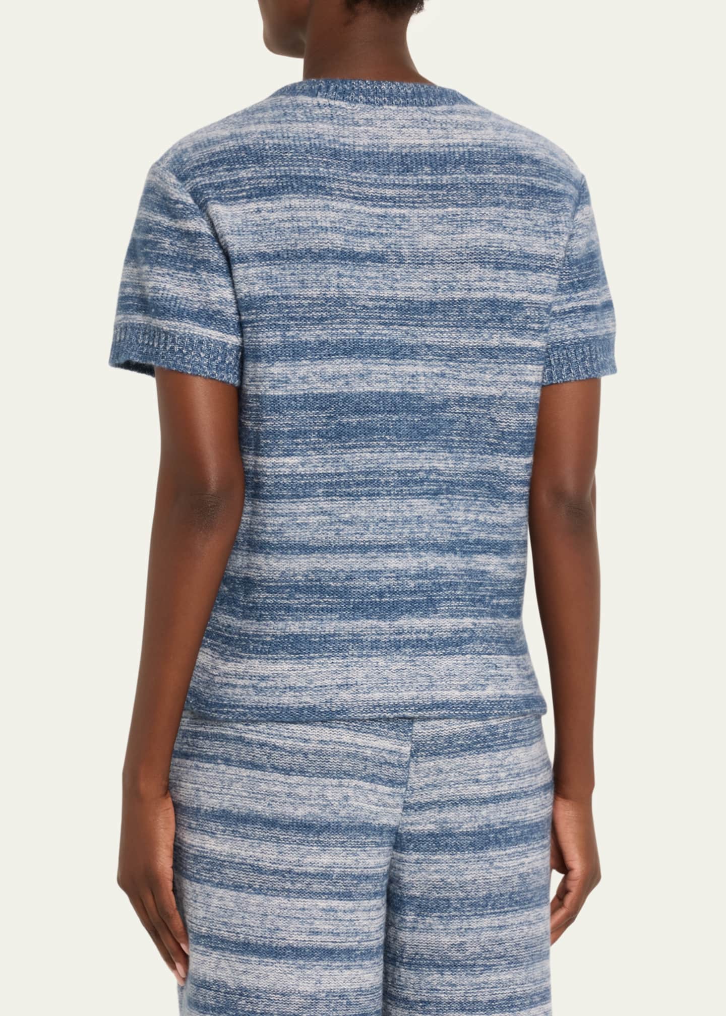 The Elder Statesman Nimbus Crest Stripe Knit Tee - Bergdorf Goodman
