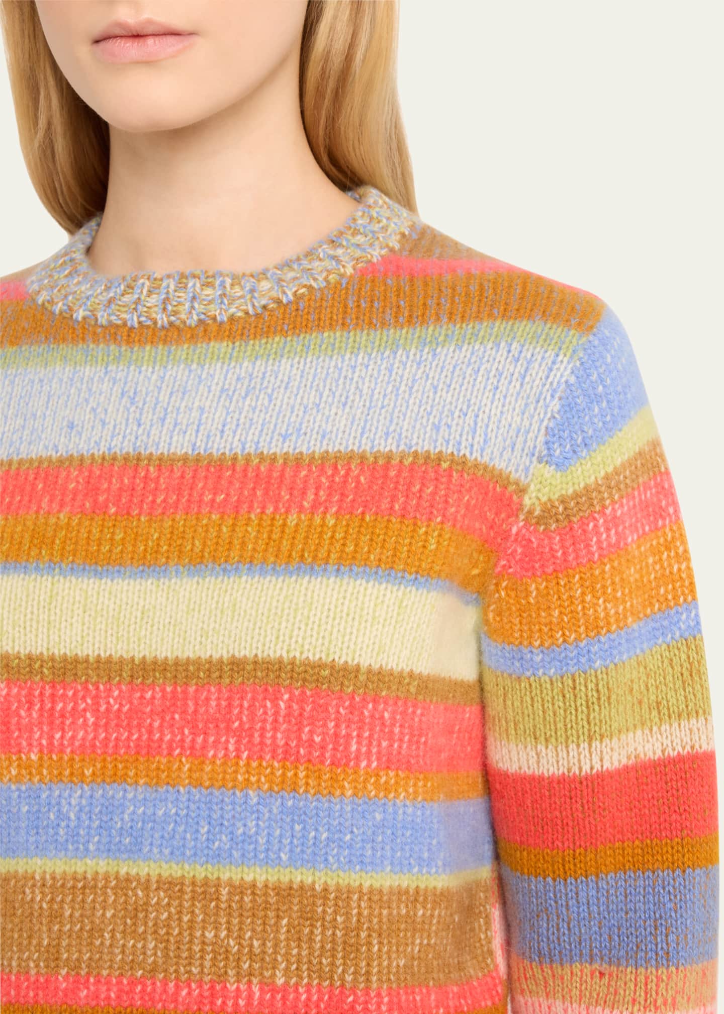 The Elder Statesman Stripe Cashmere Sweater - Bergdorf Goodman