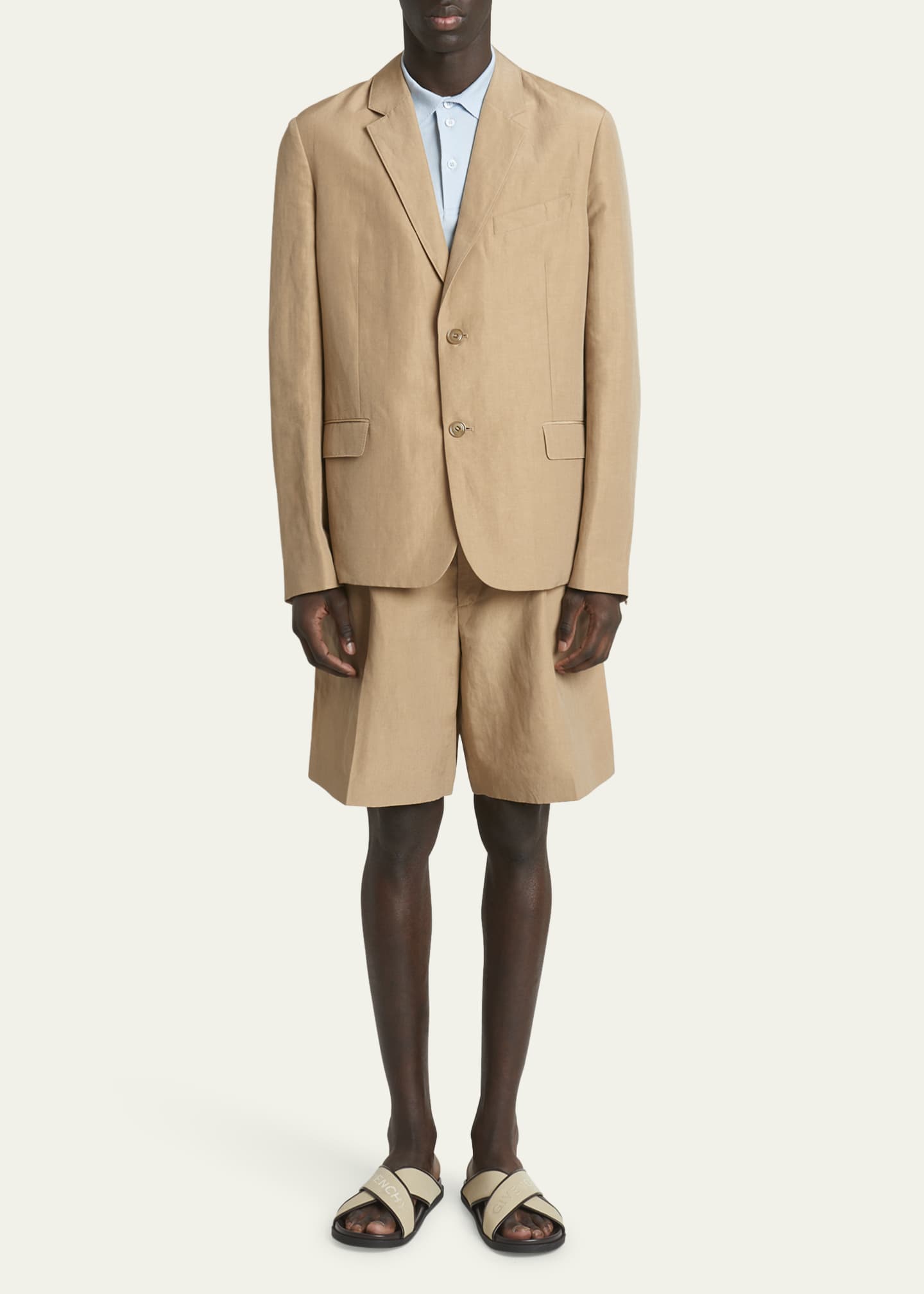 Givenchy Men's Silk Linen Unstructured Sport Coat - Bergdorf Goodman