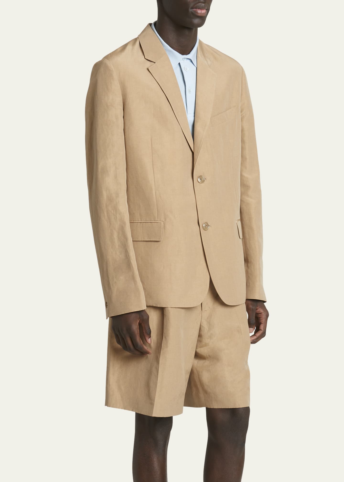 Givenchy Men's Silk Linen Unstructured Sport Coat - Bergdorf Goodman