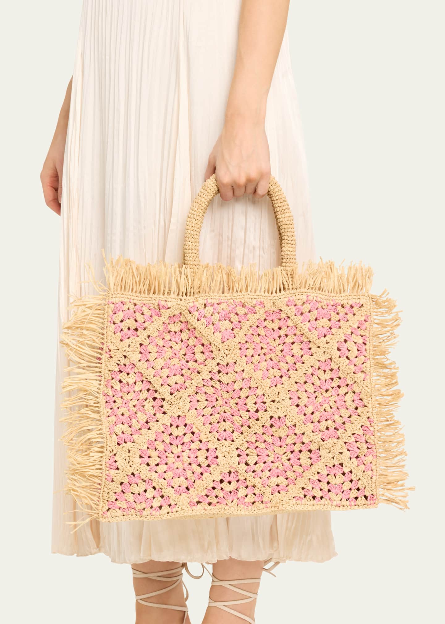 EILAF Najoom Fringe Raffia Tote Bag - Bergdorf Goodman