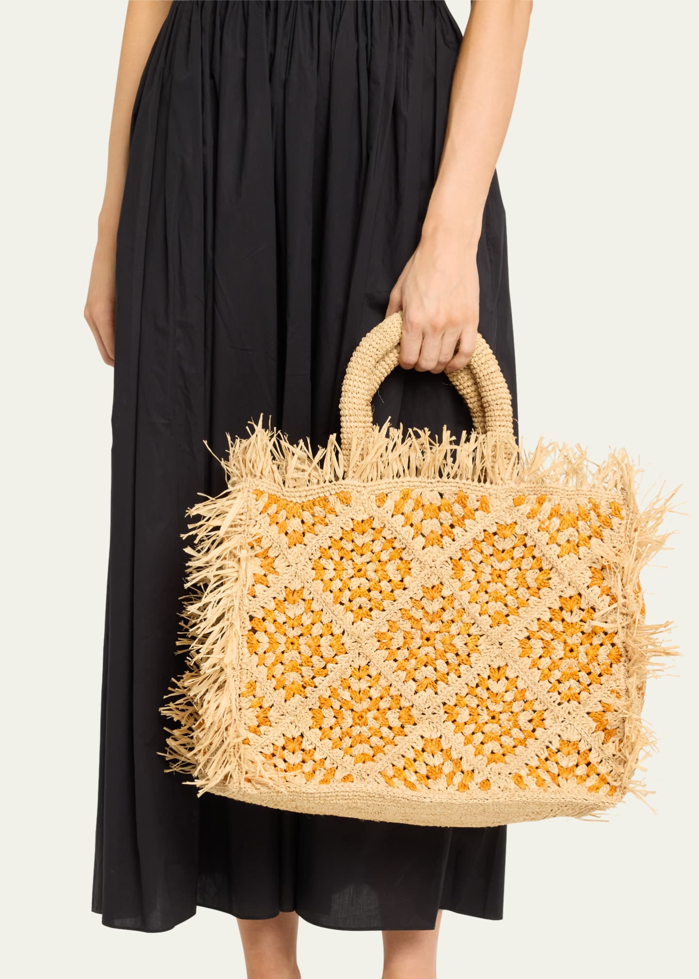 EILAF Najoom Fringe Raffia Tote Bag - Bergdorf Goodman