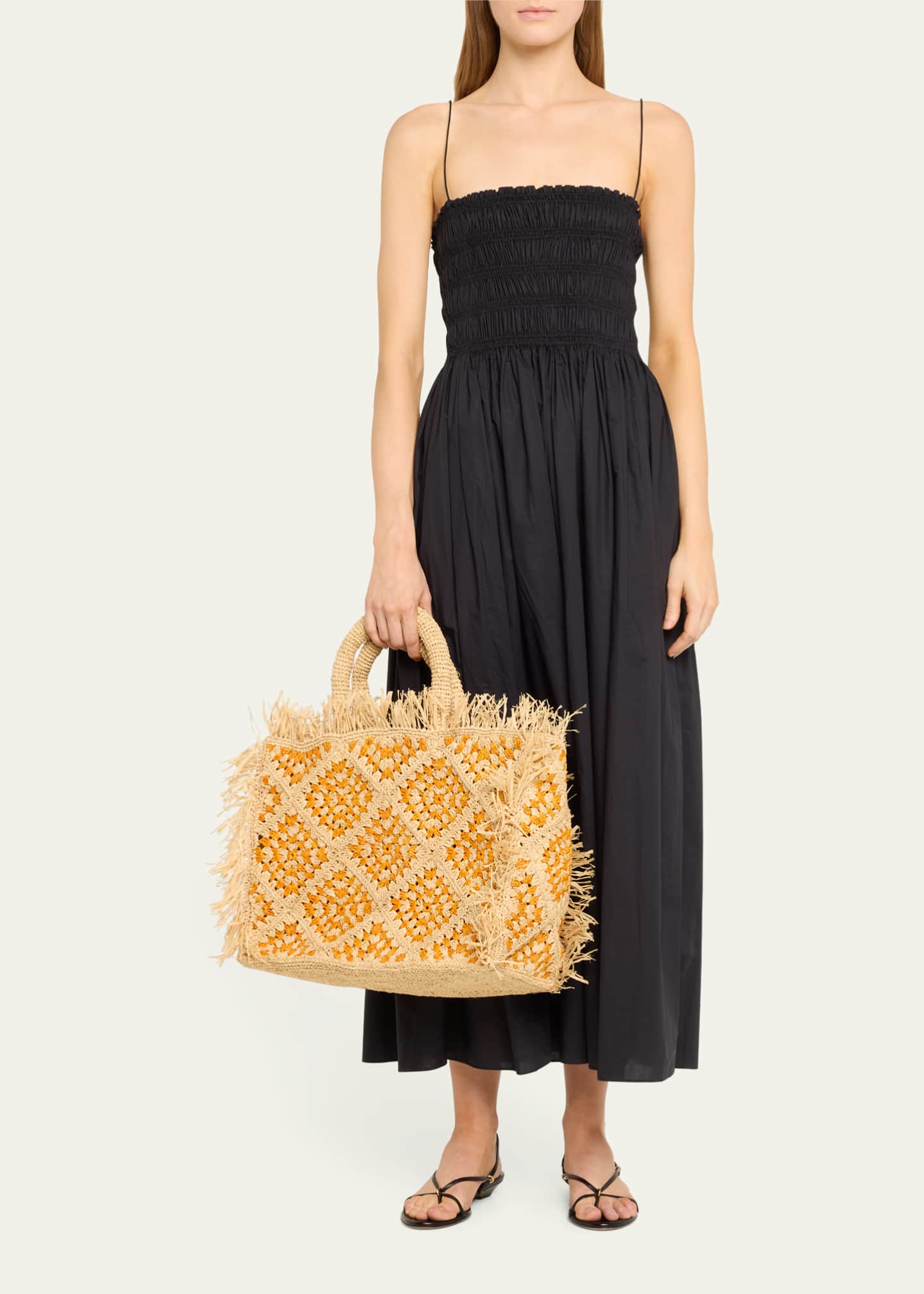 EILAF Najoom Fringe Raffia Tote Bag - Bergdorf Goodman