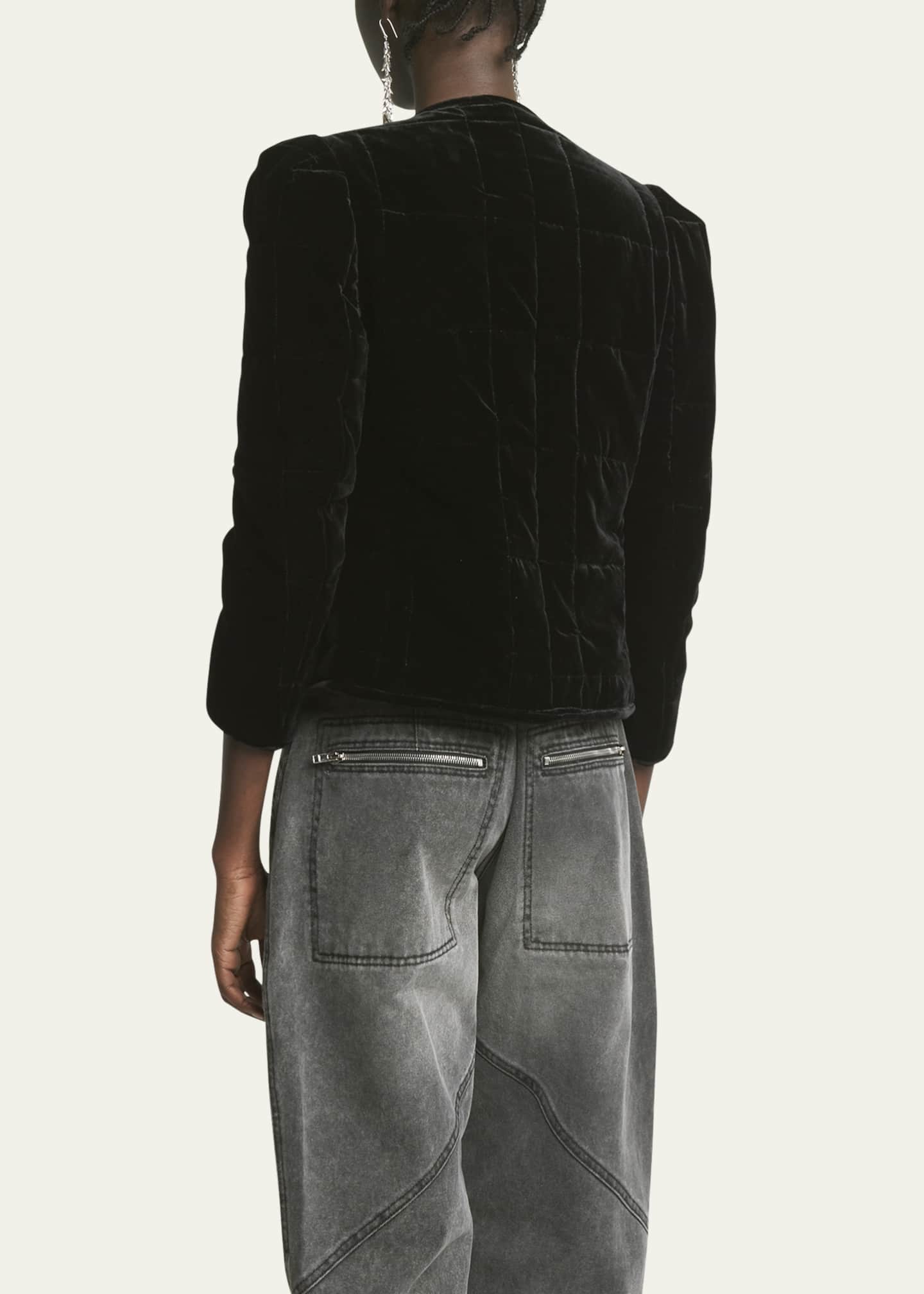 Isabel Marant Djanet Velvet Quilted Jacket - Bergdorf Goodman