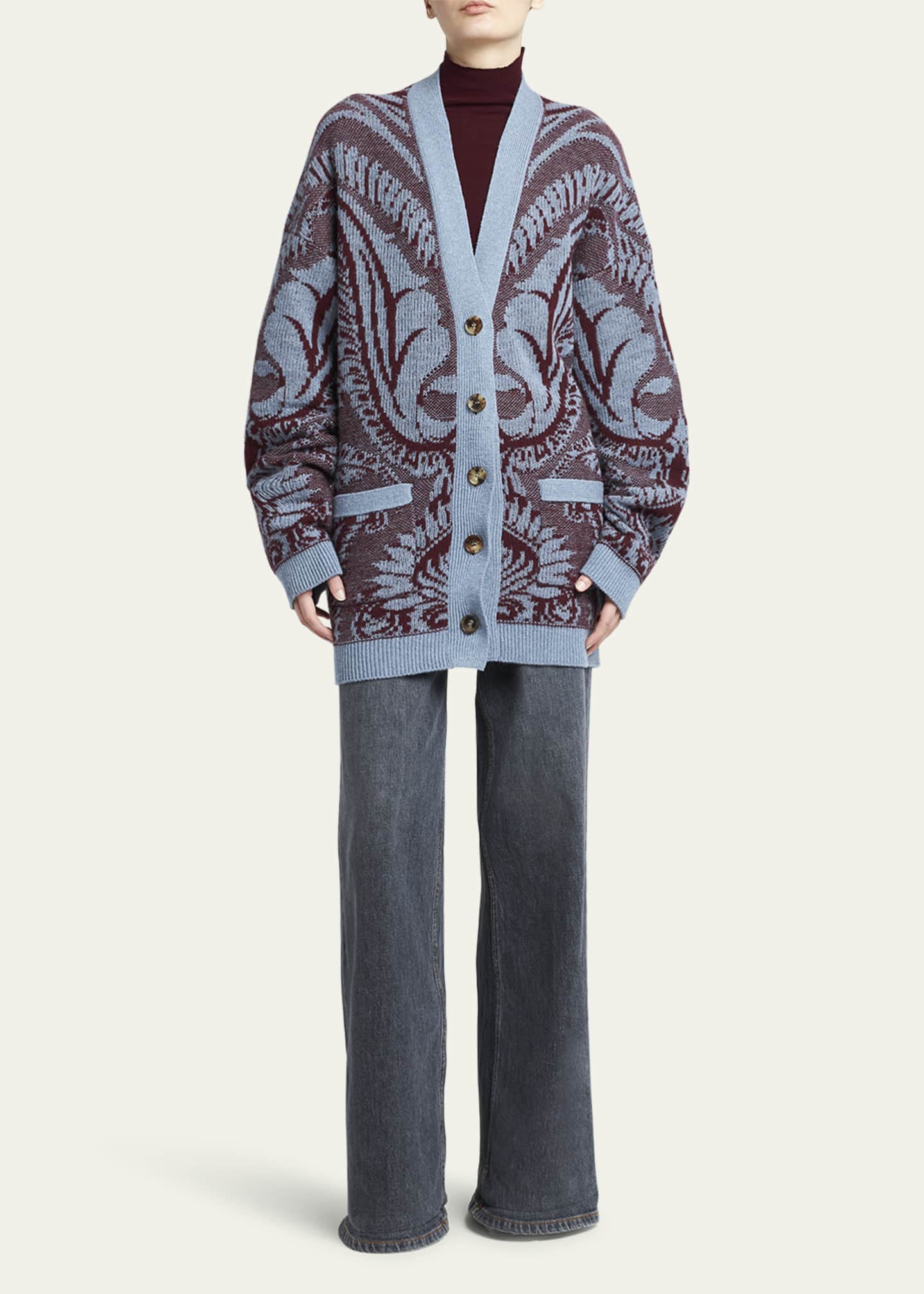 Etro Paisley Wool Cardigan - Bergdorf Goodman
