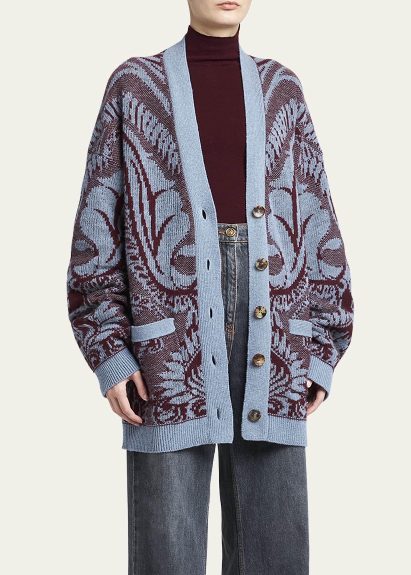 Etro Paisley Wool Cardigan - Bergdorf Goodman