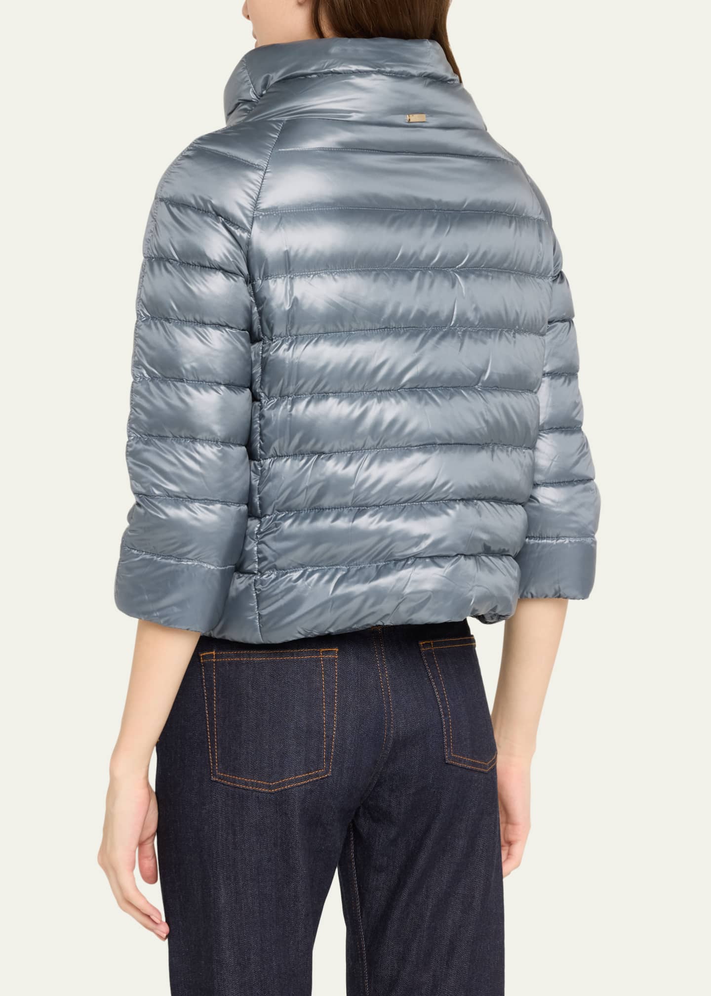 Herno Iconico Piumino Sofia Water-Resistant Nylon Ultralight Puffer ...