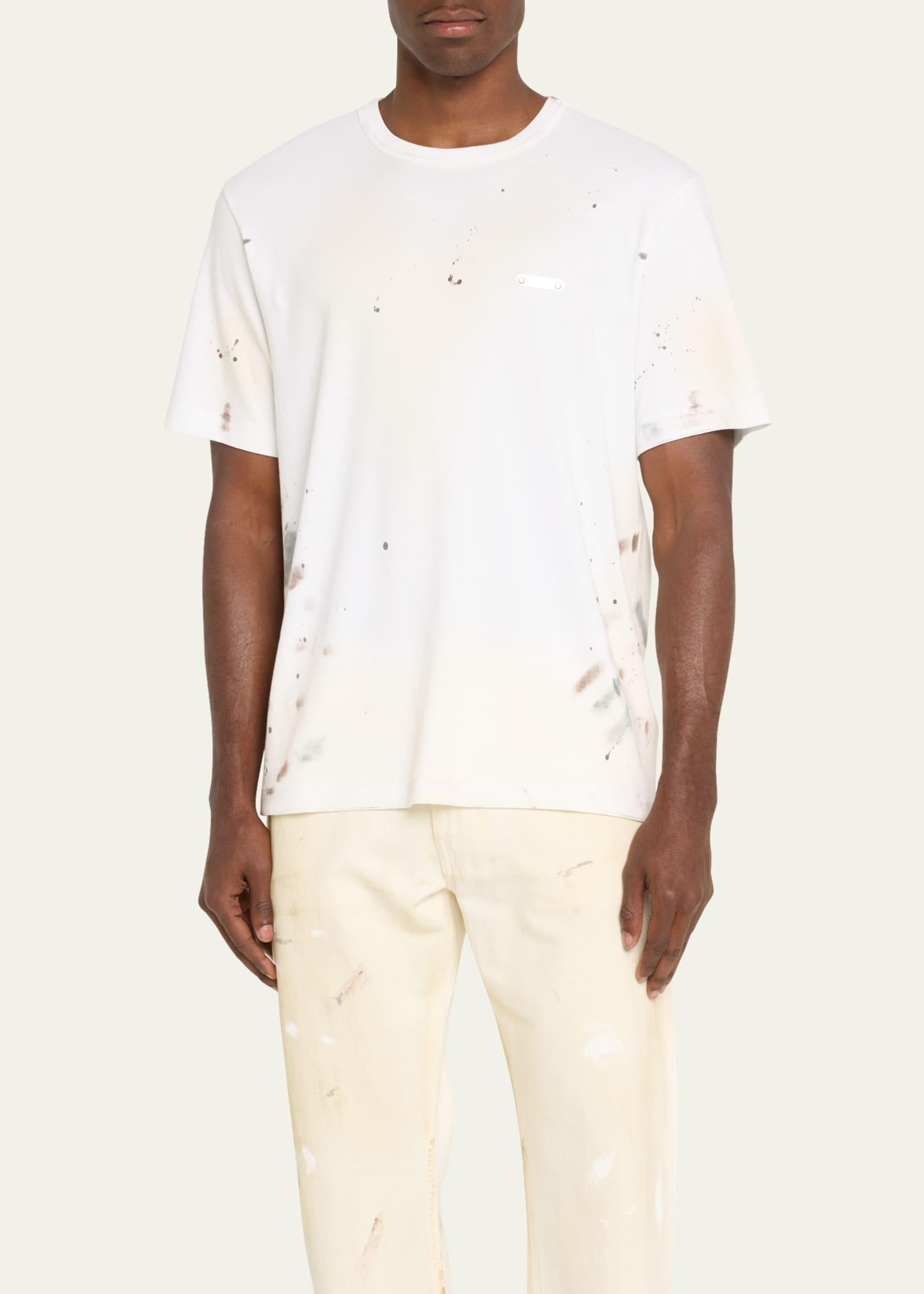 Helmut Lang Mens Jersey Paint Splatter T-Shirt - Bergdorf Goodman
