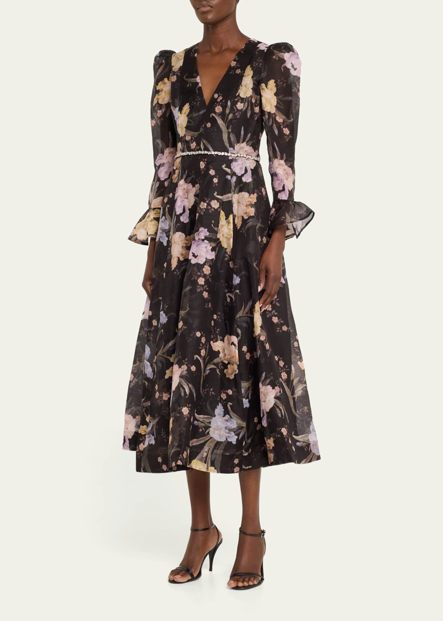 Zimmermann Eden Long-Sleeve Midi Dress - Bergdorf Goodman