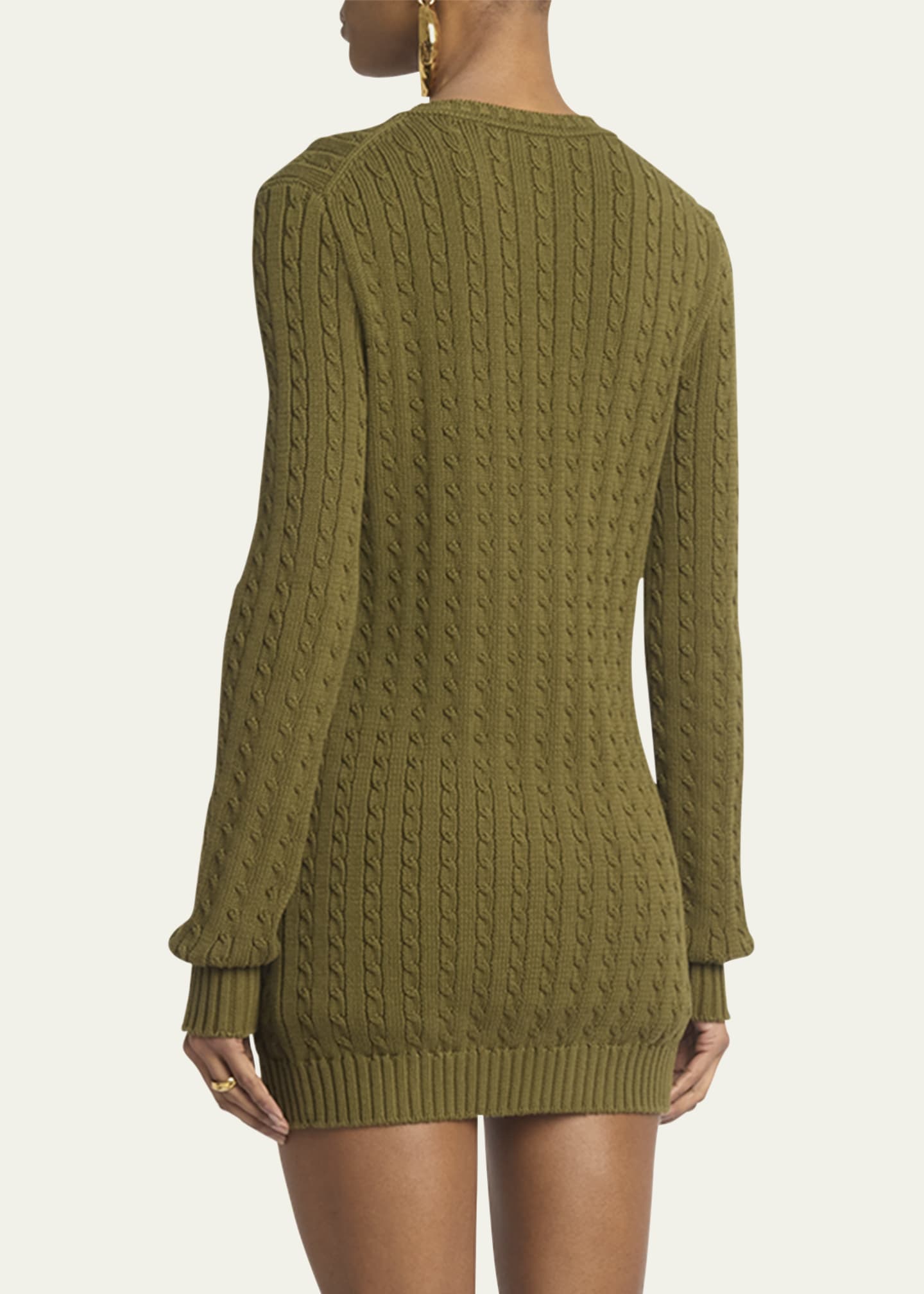 Chloe Cable-Knit Cardigan with Gold-Tone Buttons - Bergdorf Goodman