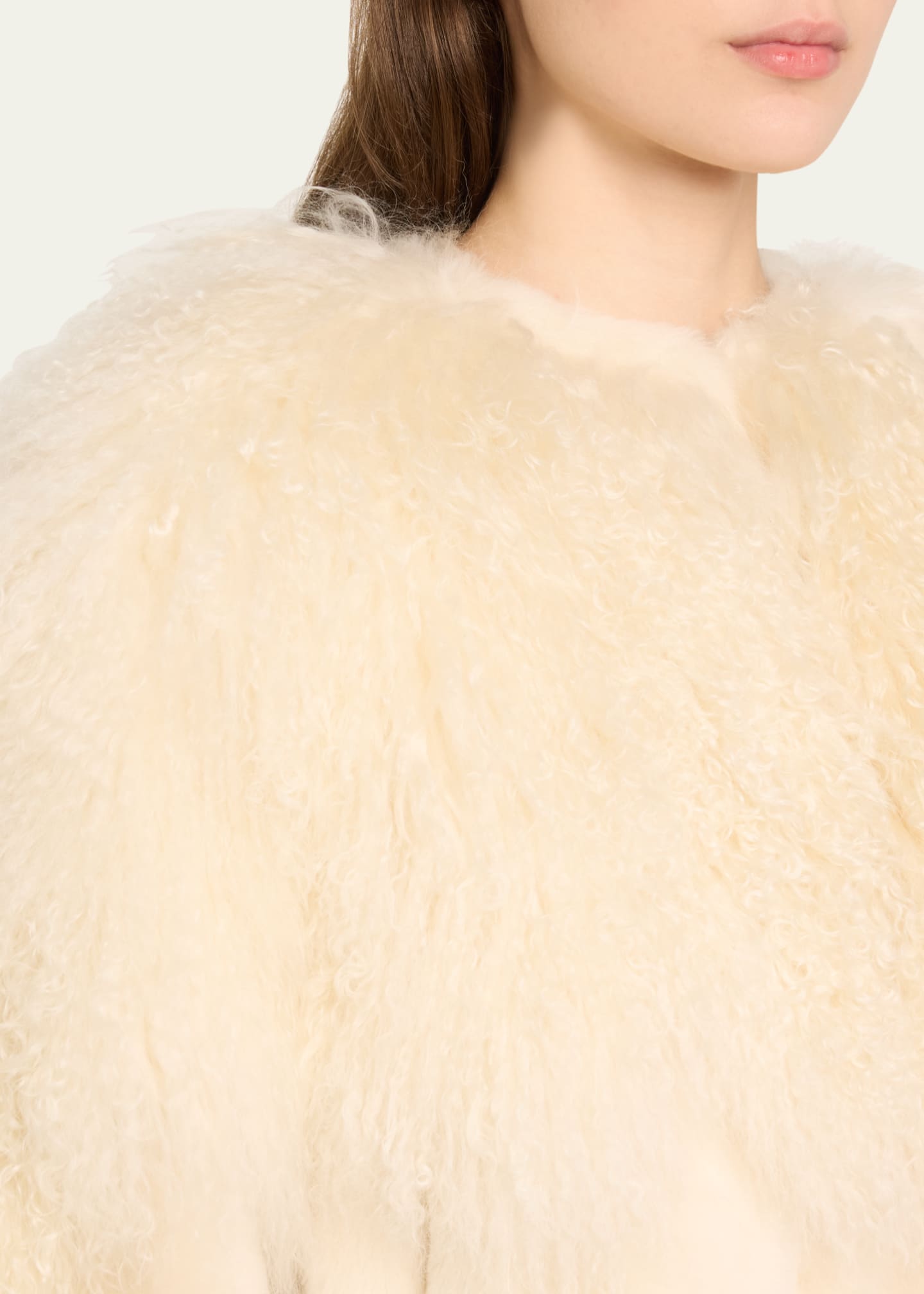 Chloe Short Mongolian Shearling Jacket - Bergdorf Goodman